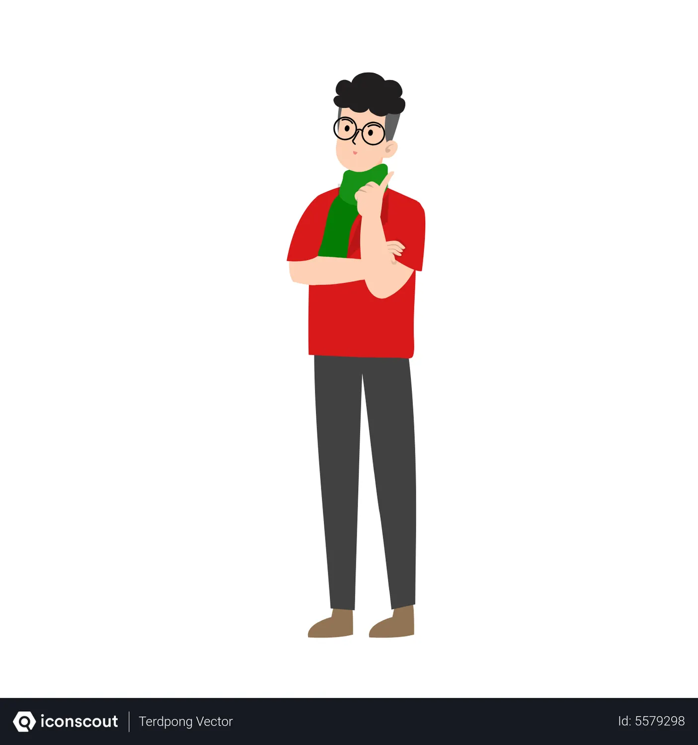 Free Man Thinking Something Animated Illustration Download In Json Lottie Or Mp4 Format