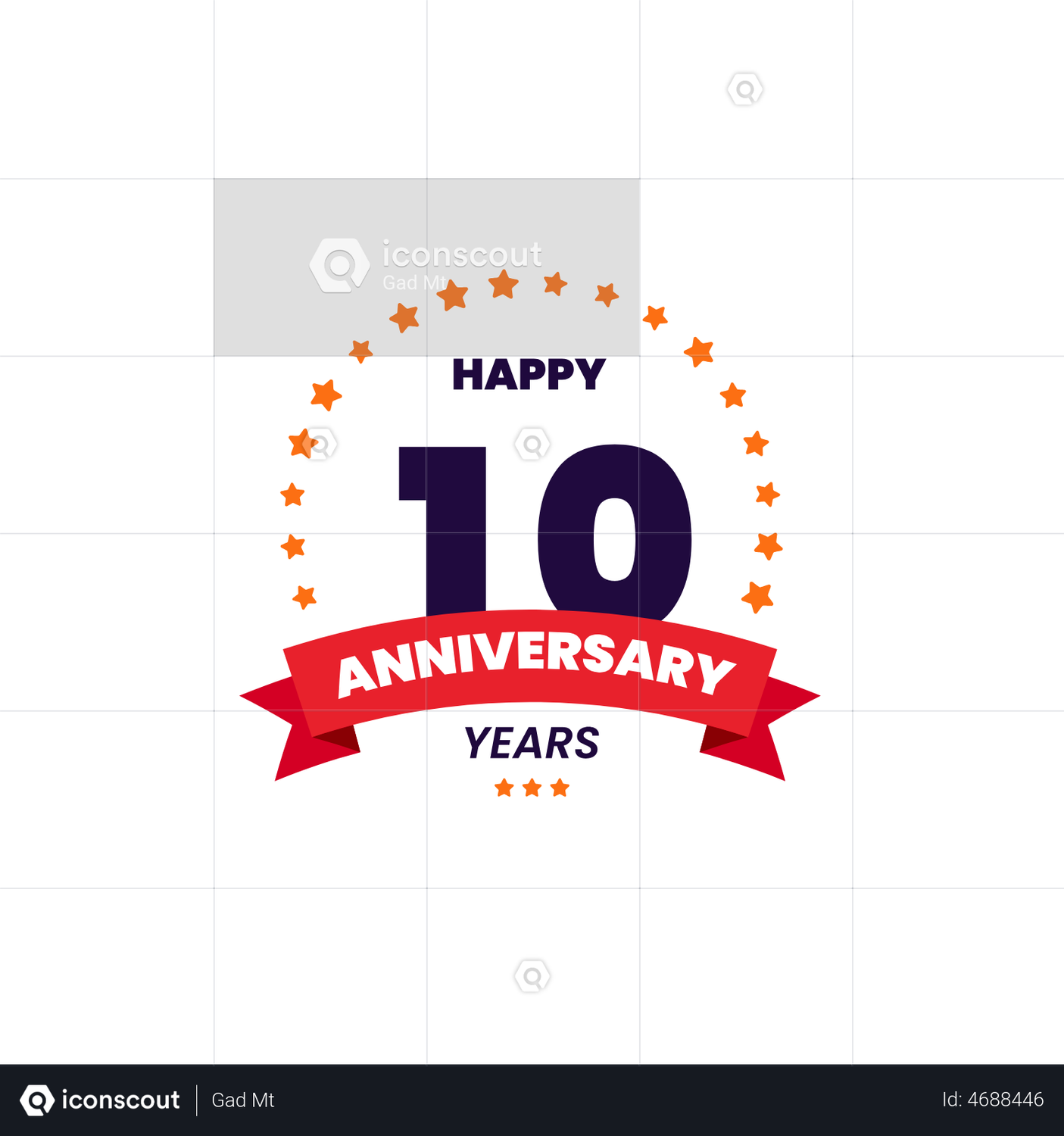 10 Anniversary Celebration Animation By Gad Mt Lottiefiles