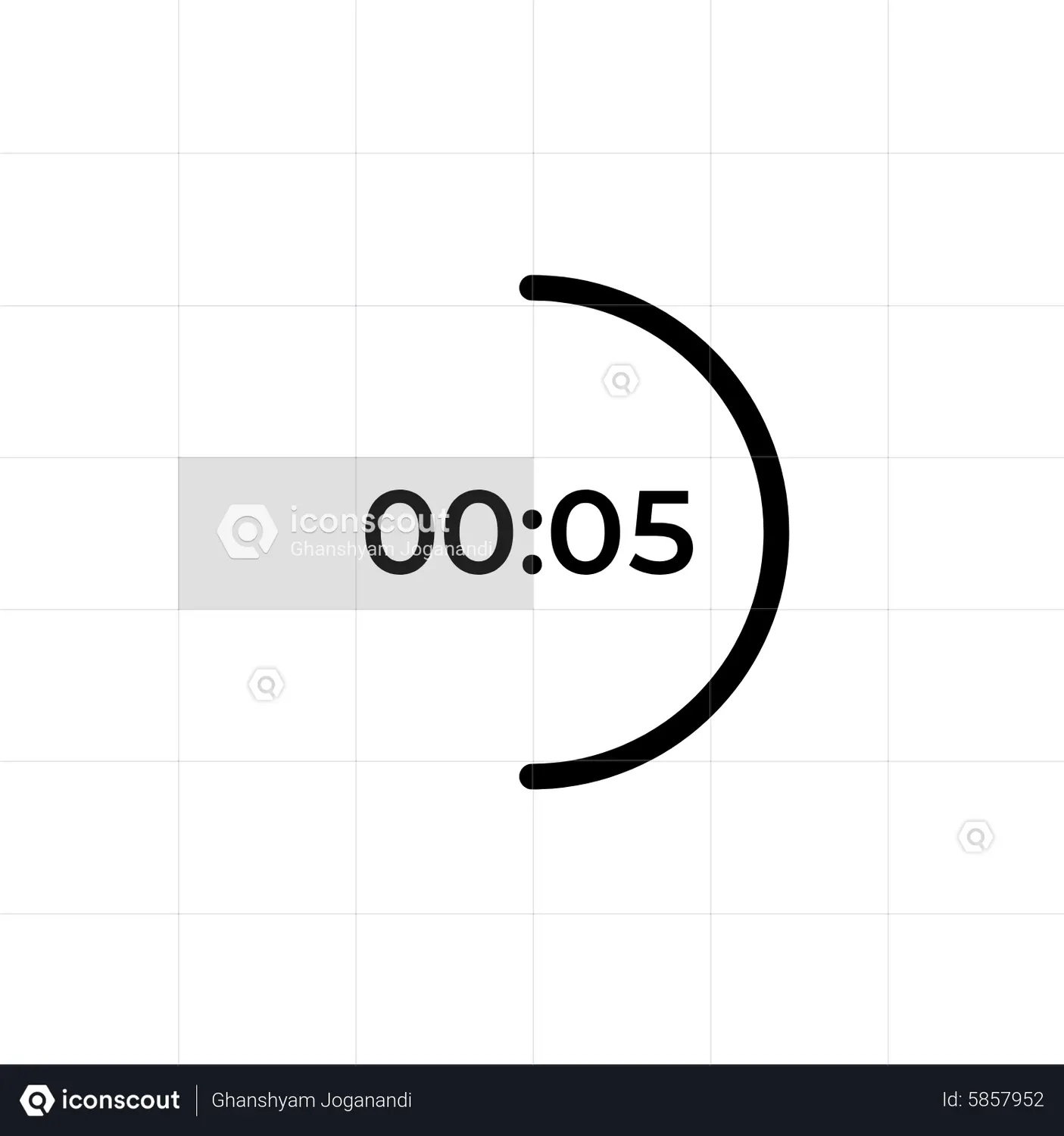 10 Second Timer Animated Icon Free Download User Interface Animated