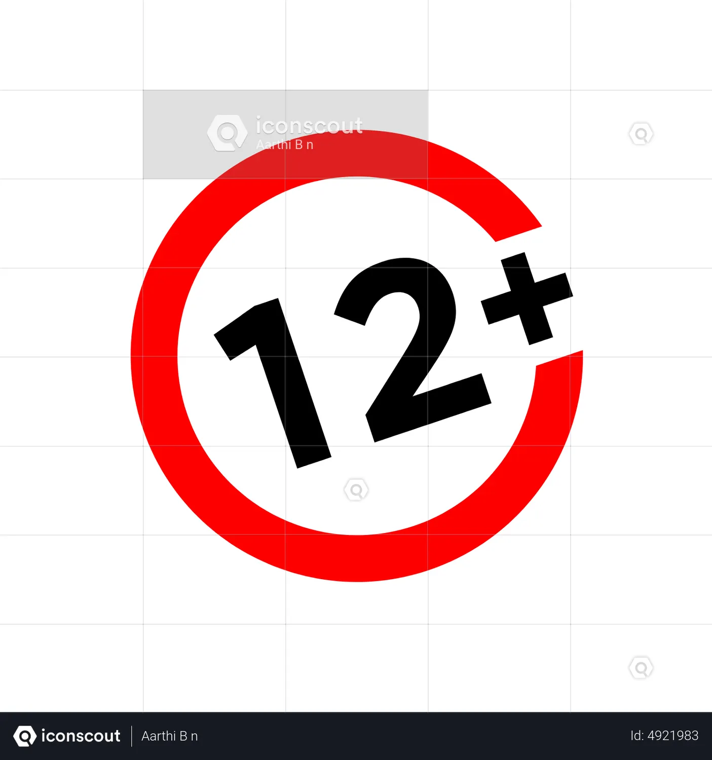 12 plus Animated Icon download in JSON, LOTTIE or MP4 format