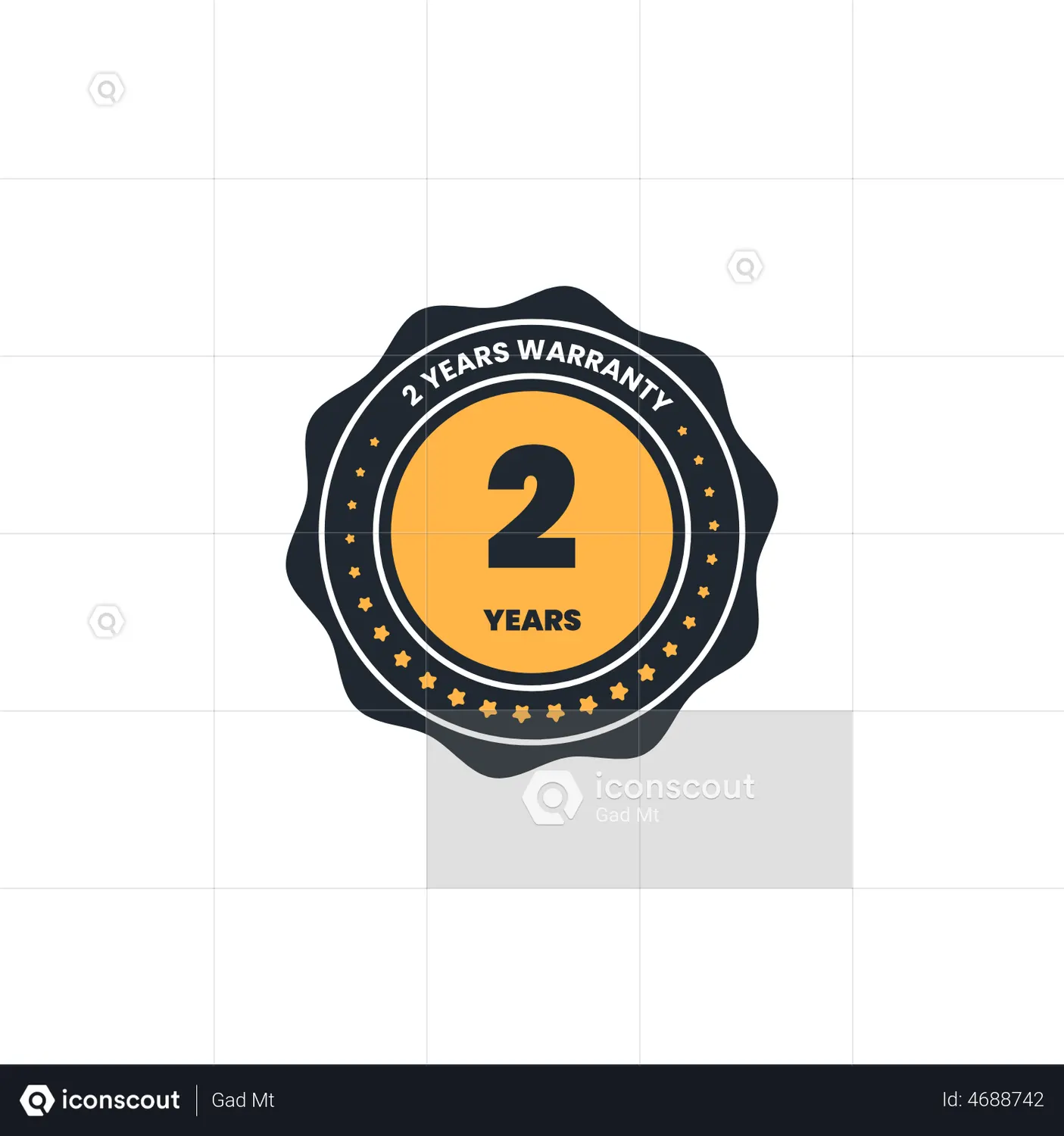 2 Years Warranty Label Animated Icon download in JSON, LOTTIE or MP4 format 2 Years Warranty Label Animated Icon download in JSON, LOTTIE or MP4 format