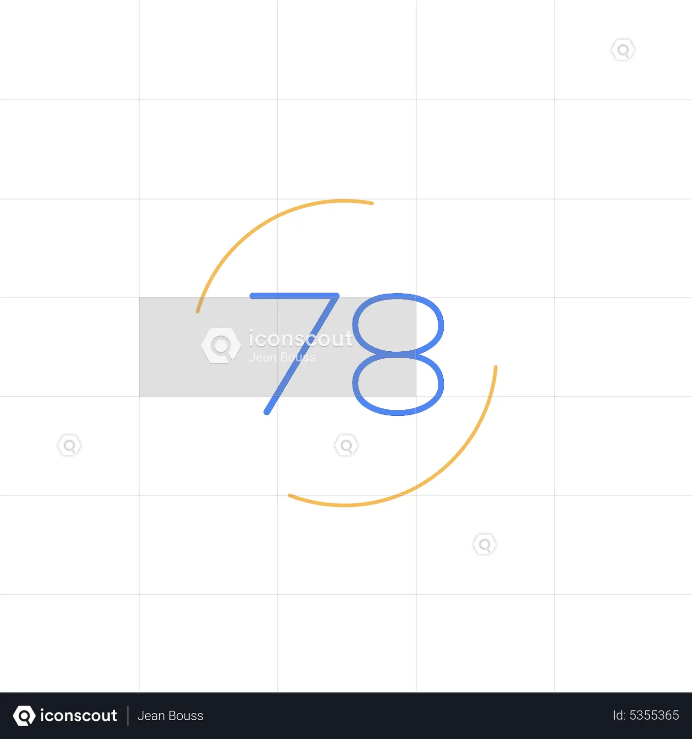 Number 78 Animated Icon download in JSON, LOTTIE or MP4 format