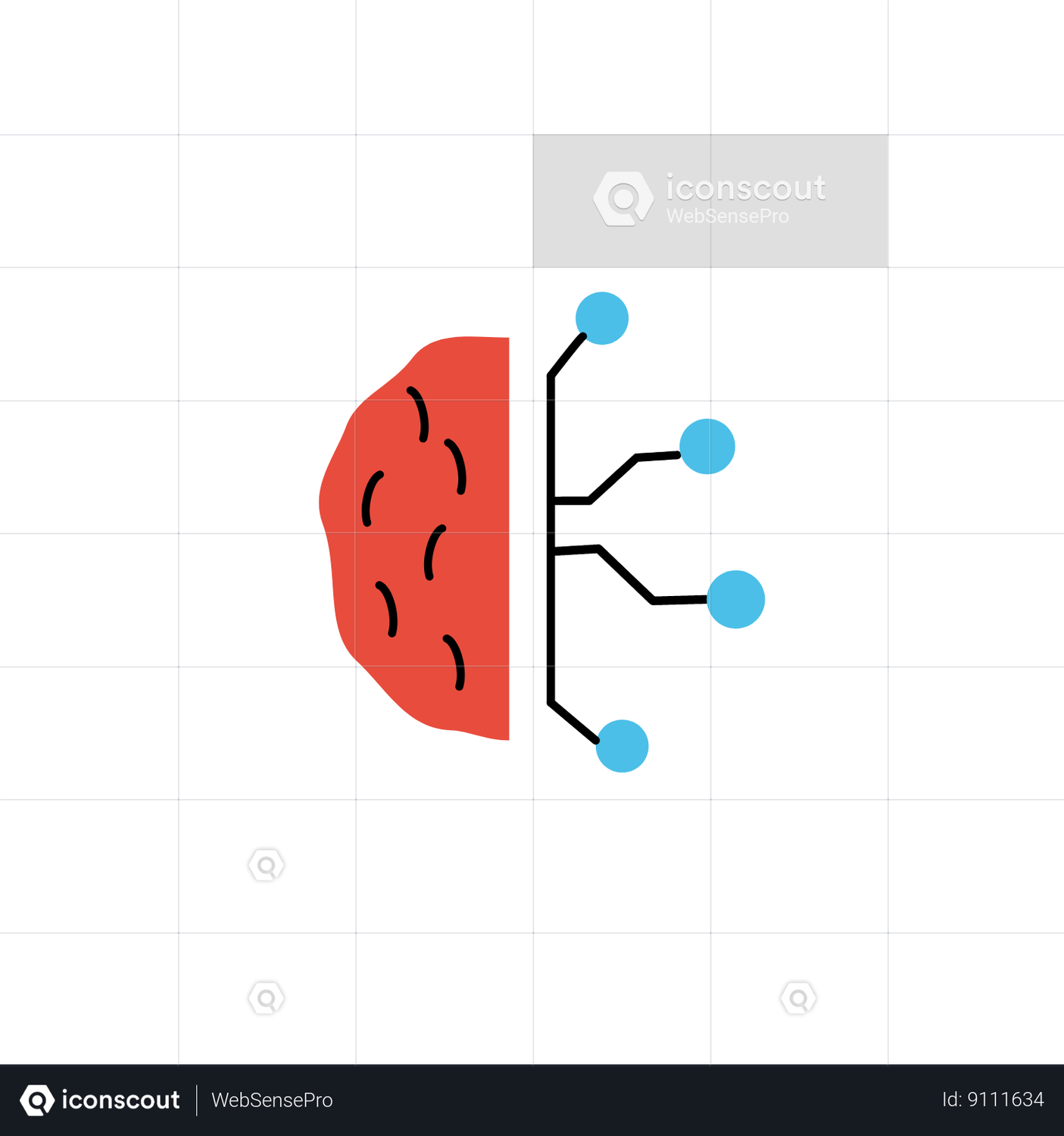 Ai Brain Circuit Animation by WebSensePro | LottieFiles