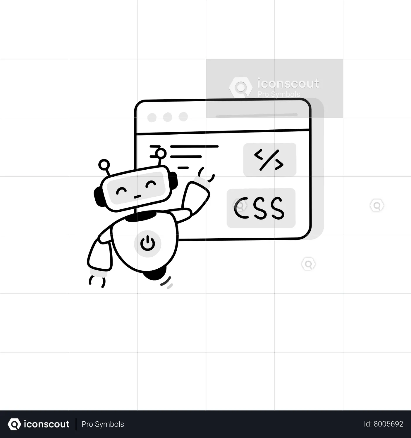 AI Coding Animated Icon download in JSON, LOTTIE or MP4 format