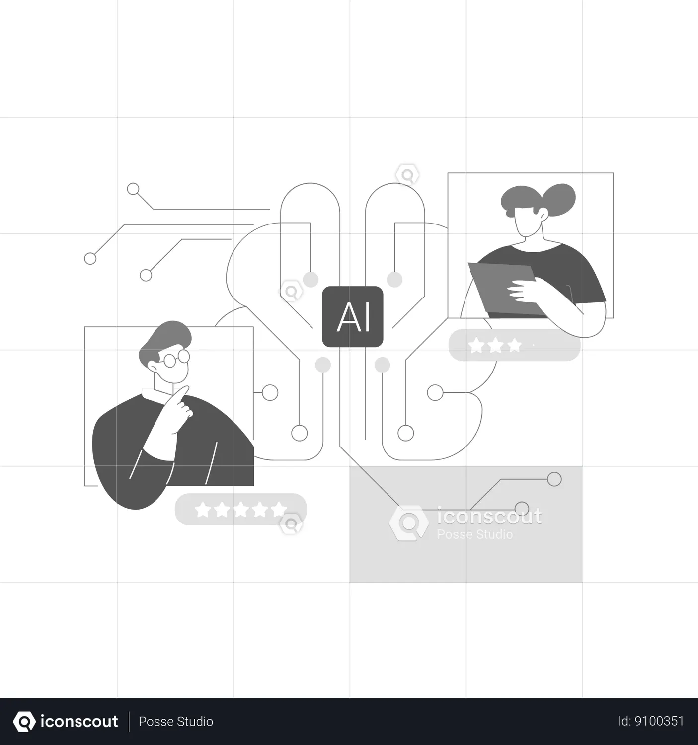 AI in Learning and Teaching Animated Illustration download in JSON ...