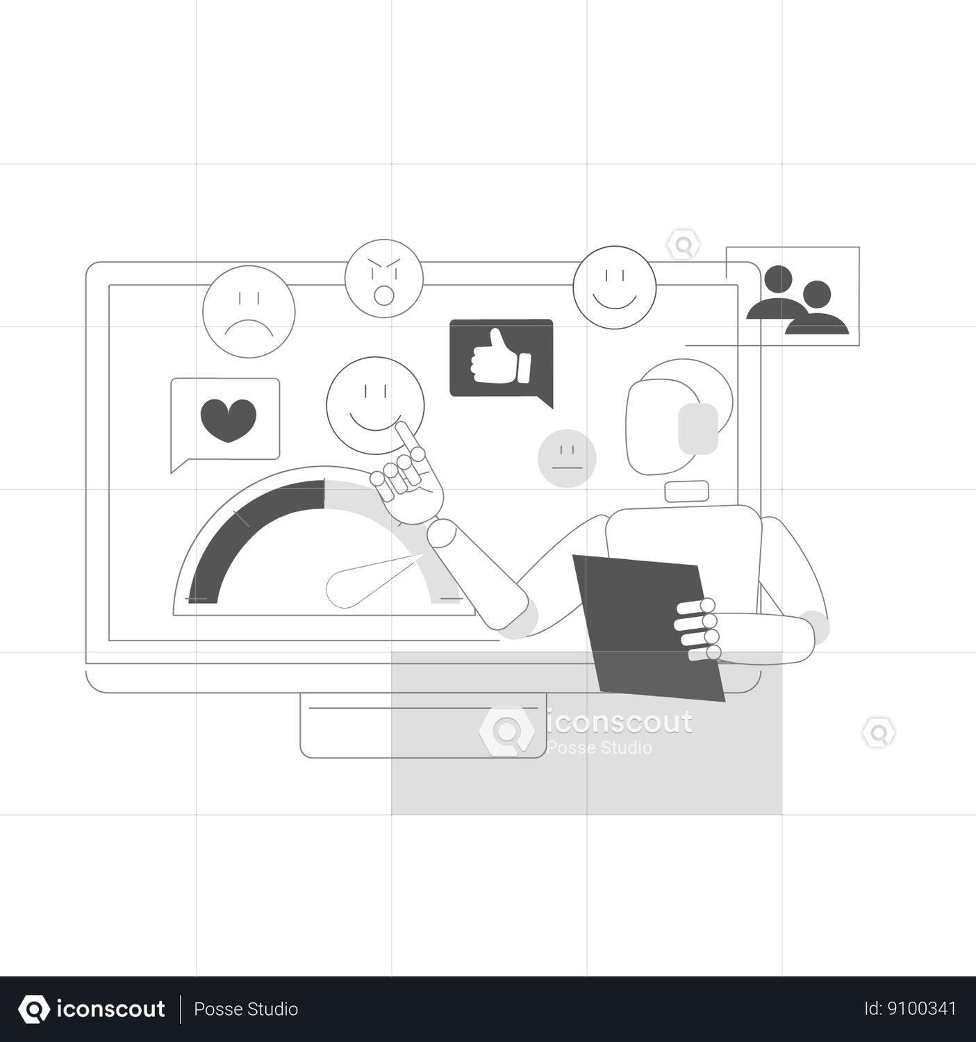 AI learns emotions Animation by Posse Studio | LottieFiles