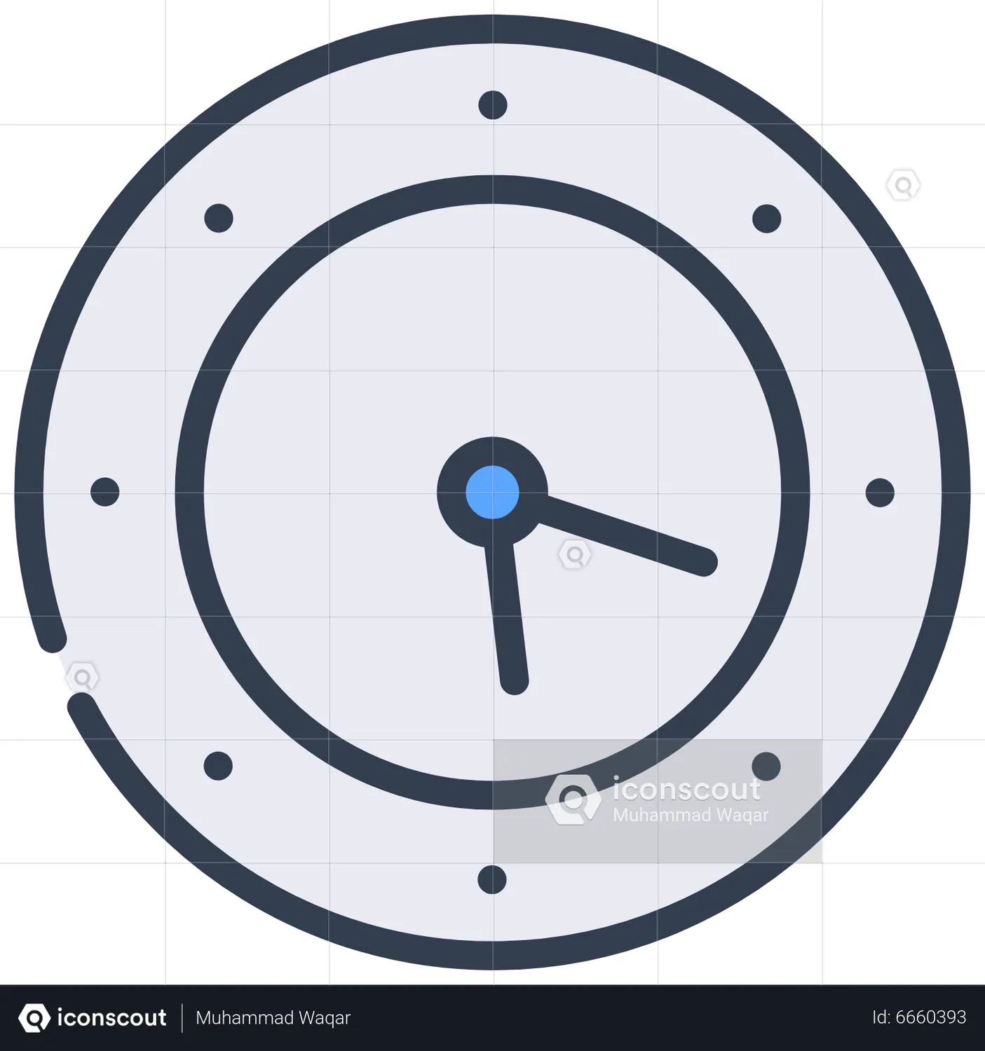 Analog Clock Animated Icon download in JSON, LOTTIE or MP4 format