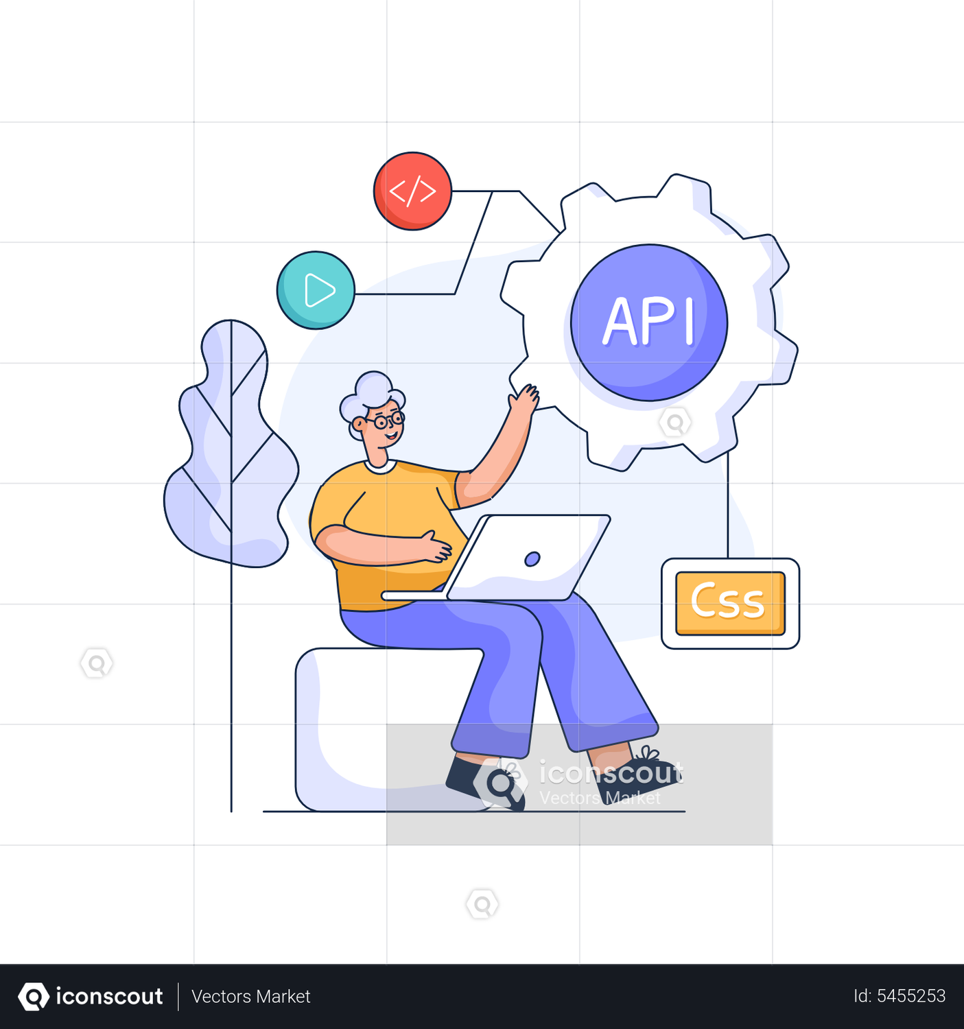 Api Animation By Vectors Market Lottiefiles