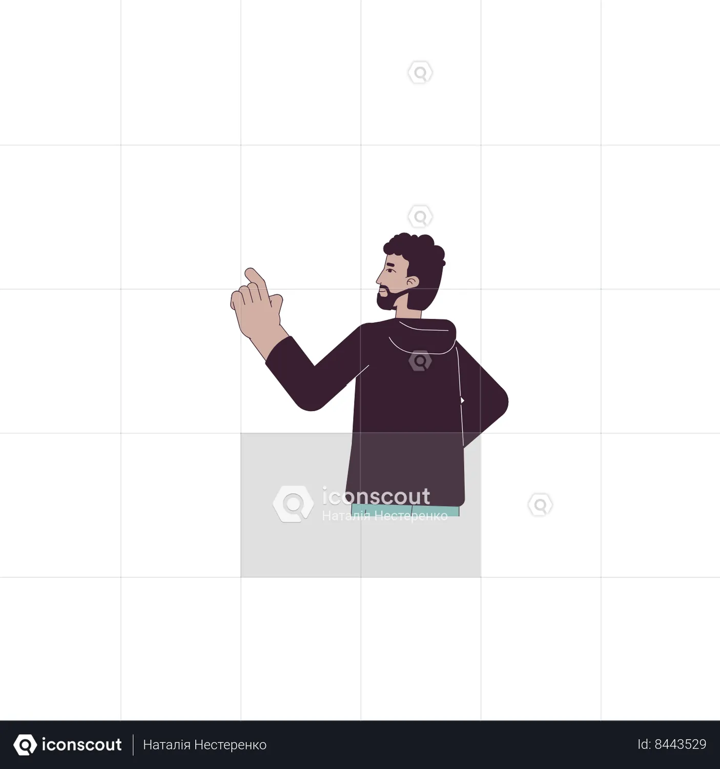 Beard African American Guy Scrolling Gesture Animation - Free Download ... Beard African American Guy Scrolling Gesture Animation - Free Download ...