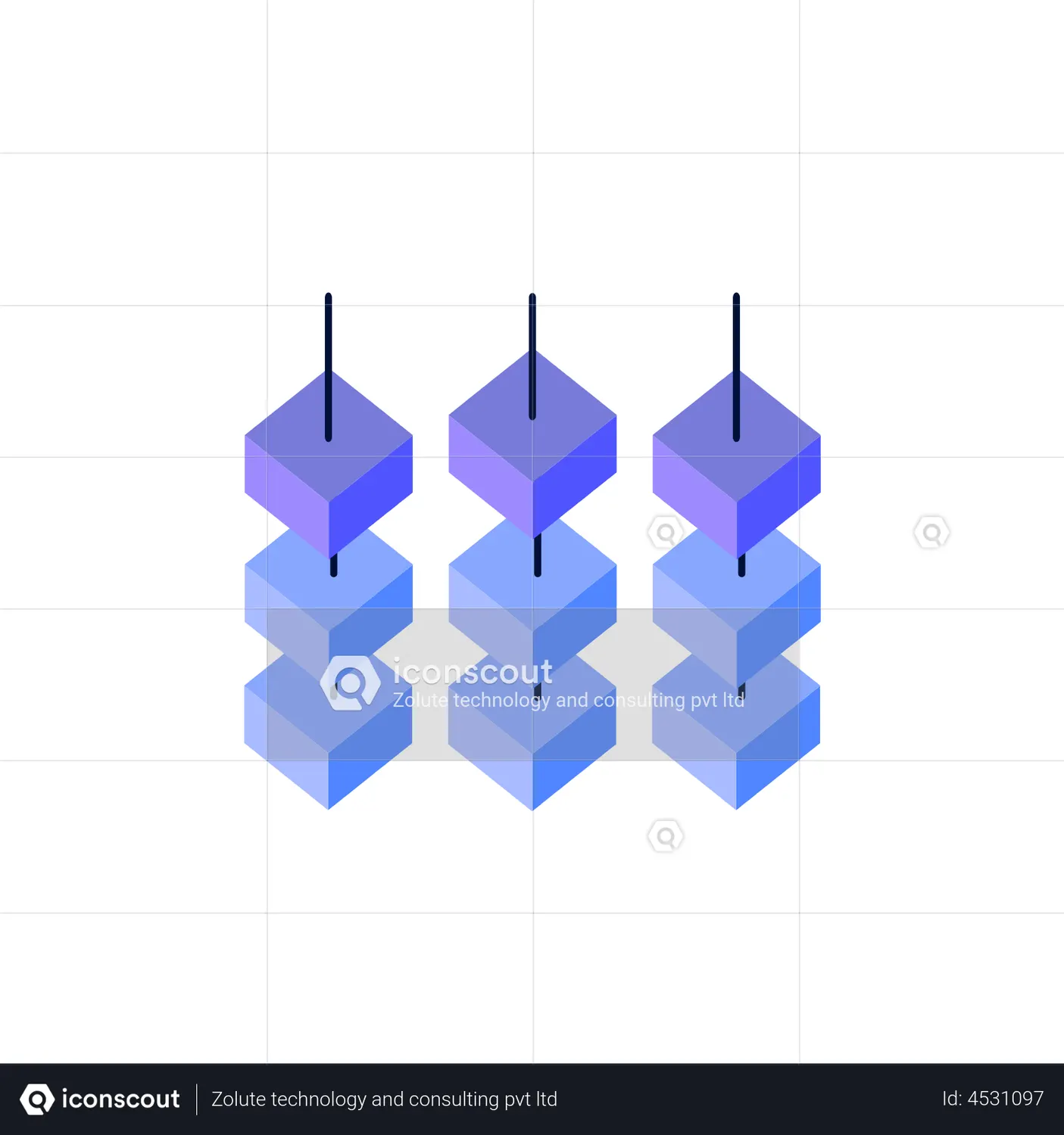Blockchain Animated Icon download in JSON, LOTTIE or MP4 format