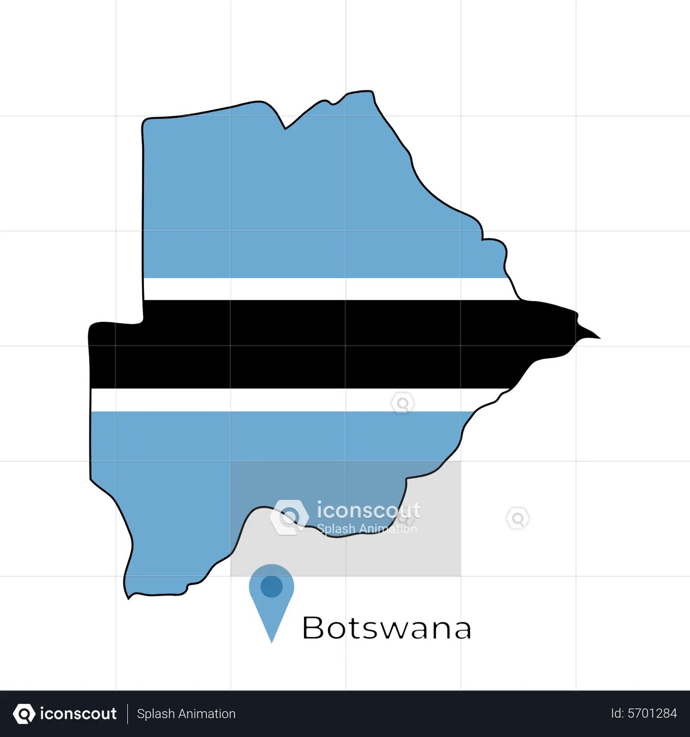 Obtén Mapa De La Bandera De Botsuana Animation de por descarga gratuita en Mapas y navegación ...