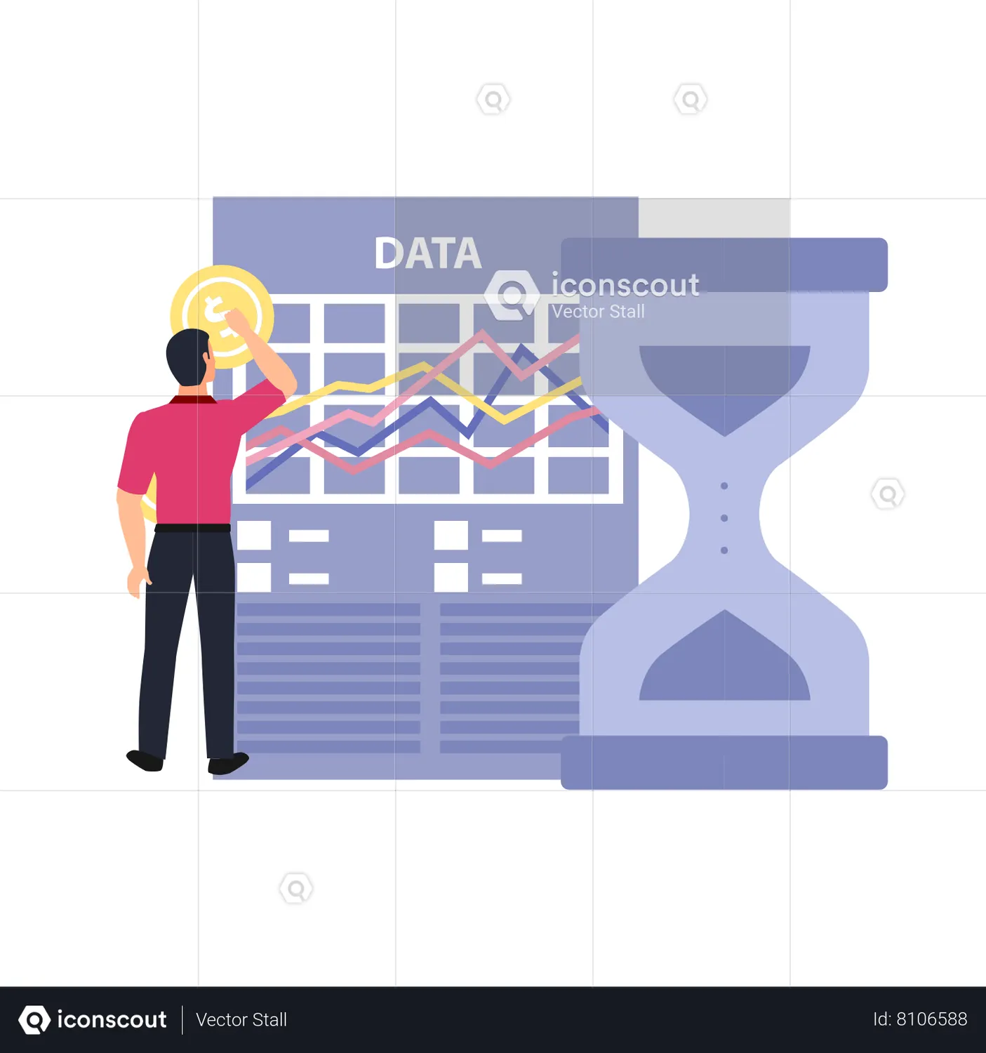 Boy Is Looking At Data Analytics Animation - Free Download Business ...