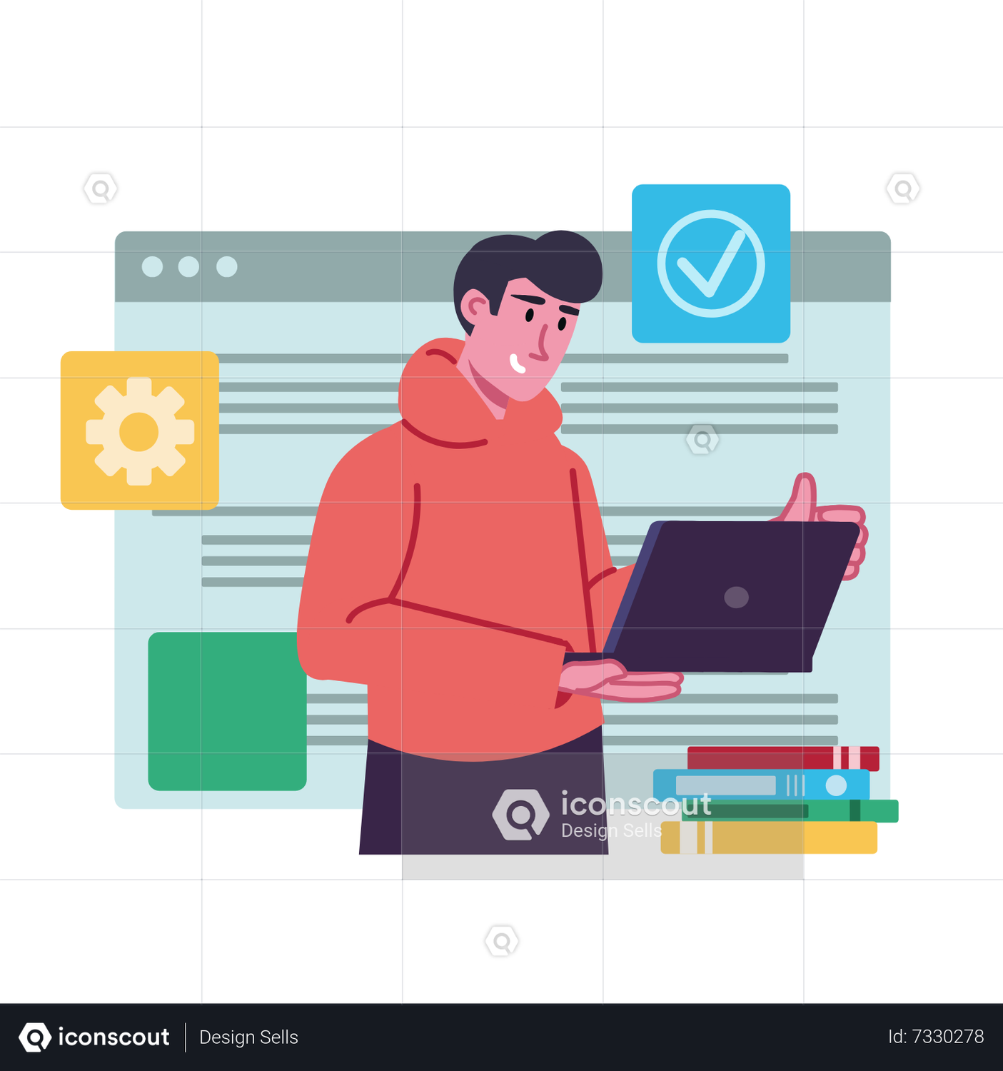 Bug testing Animation by Design Sells | LottieFiles