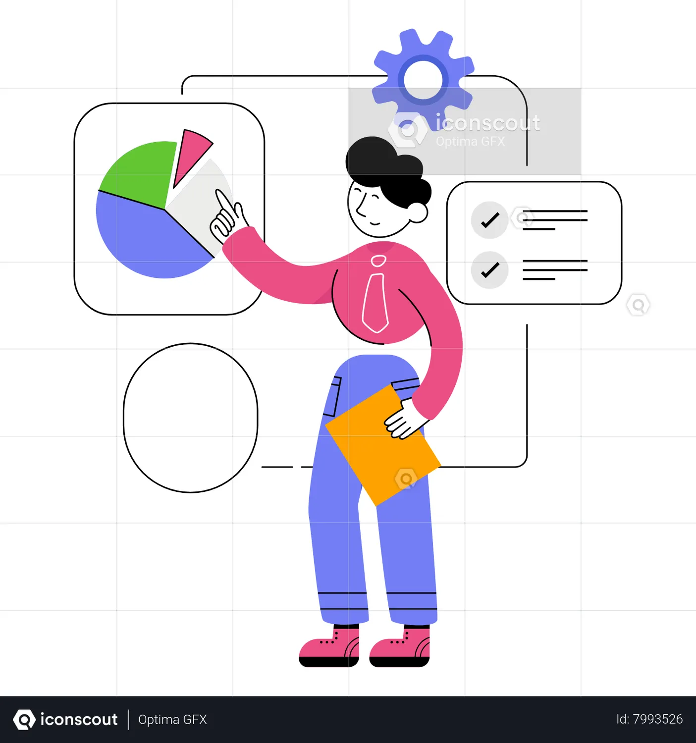 Business Workflow Animated Illustration Download In Json Lottie Or Mp4