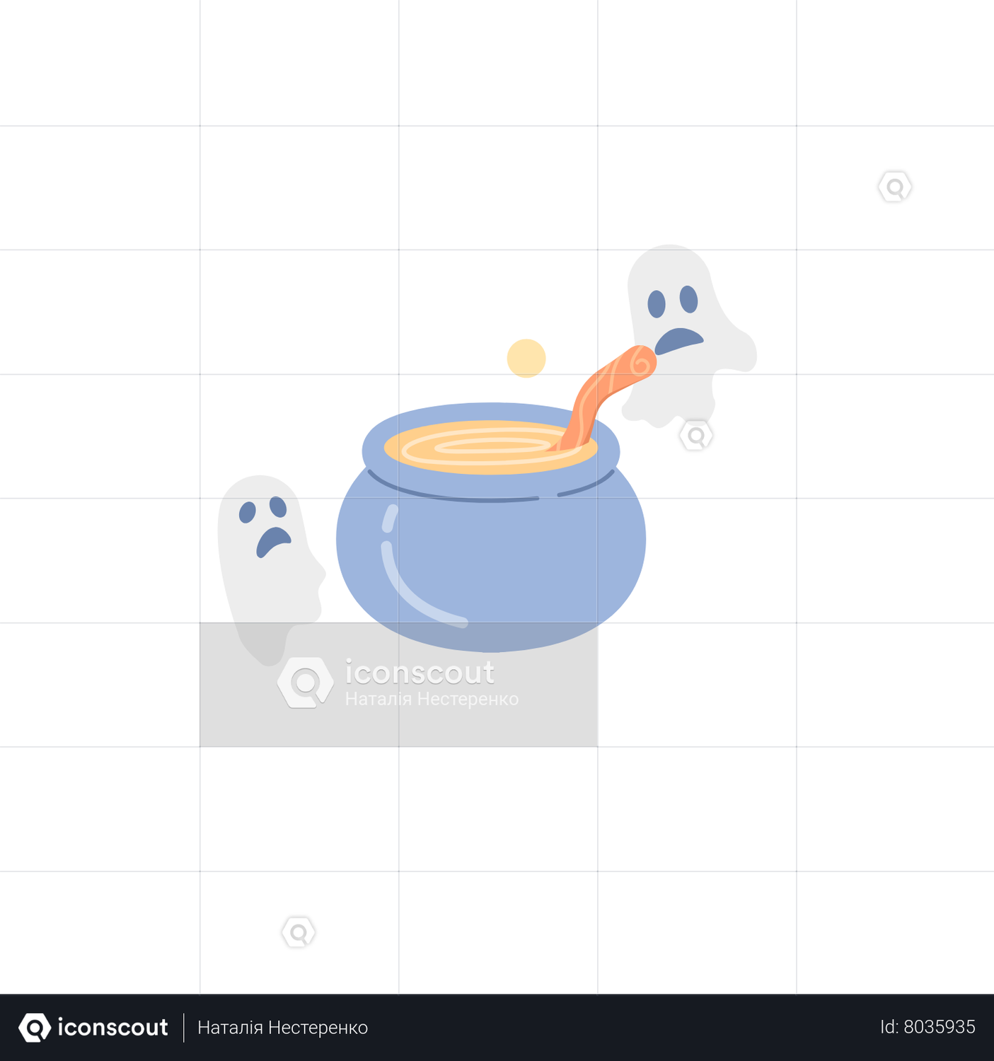 Cauldron with floating ghosts Animation by Наталія Нестеренко | LottieFiles