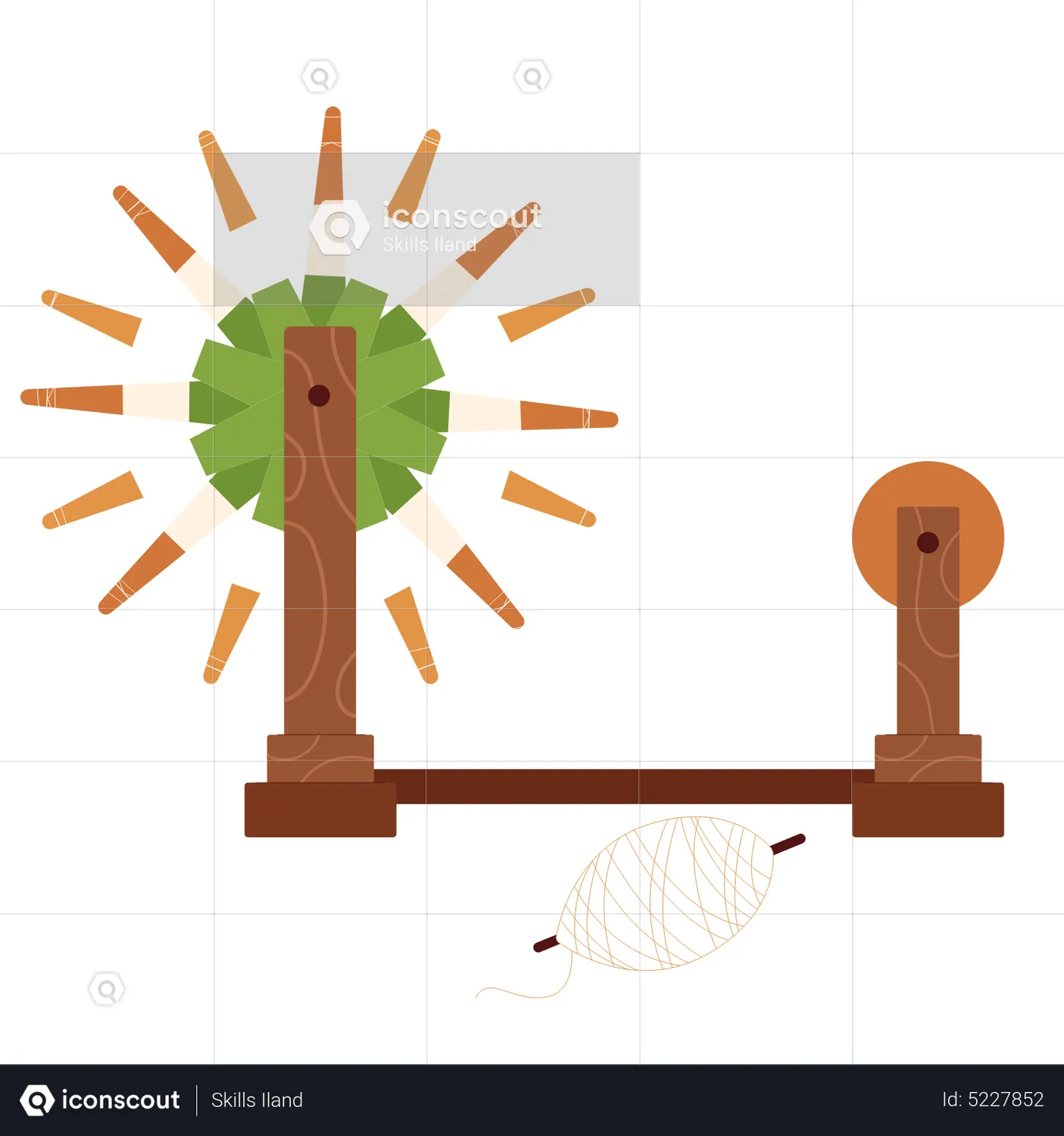 Charkha Animated Illustration download in JSON, LOTTIE or MP4 format Charkha Animated Illustration download in JSON, LOTTIE or MP4 format