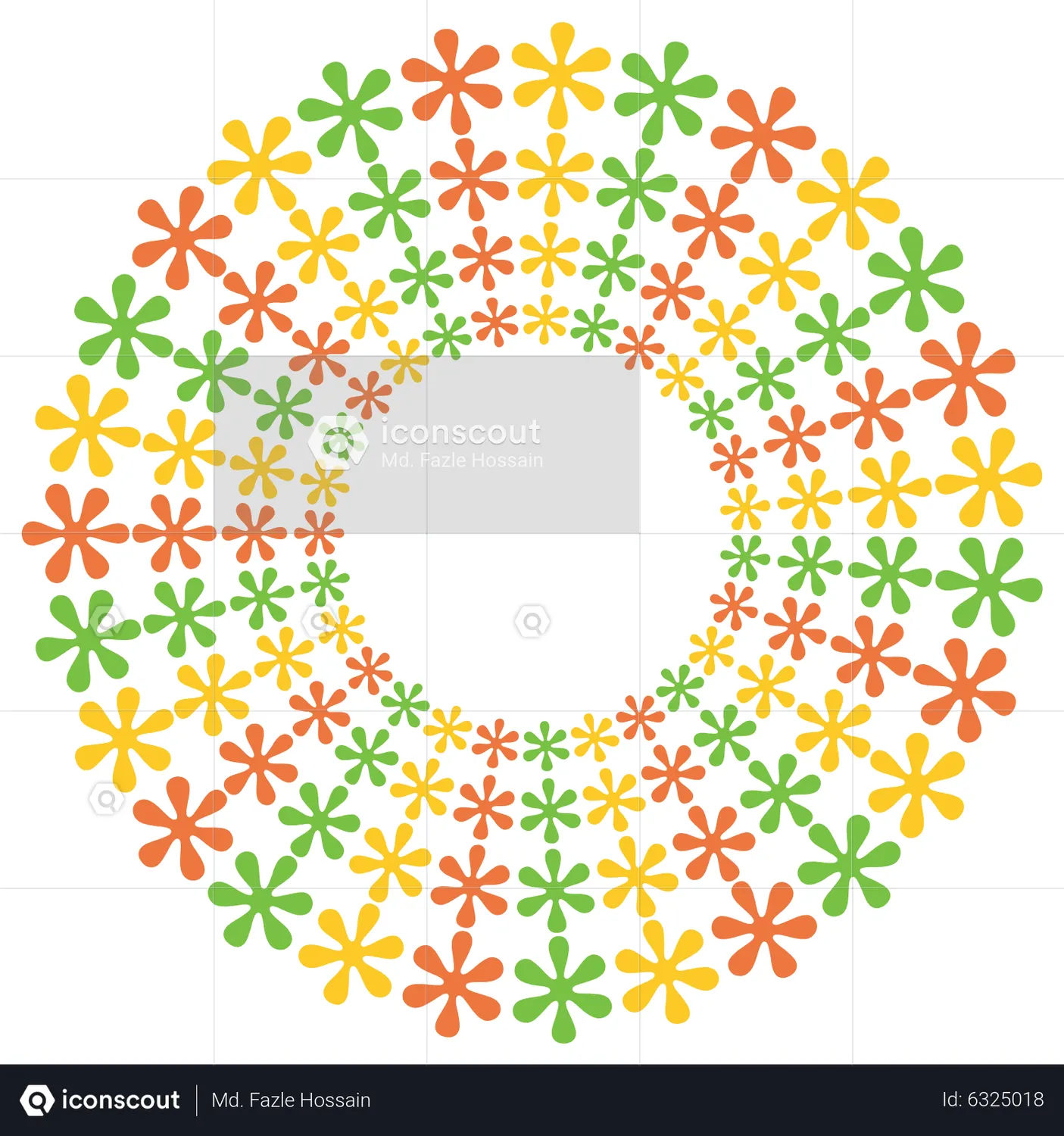 Circular Flowers Loader Animated Icon Download In Json Lottie Or Mp4