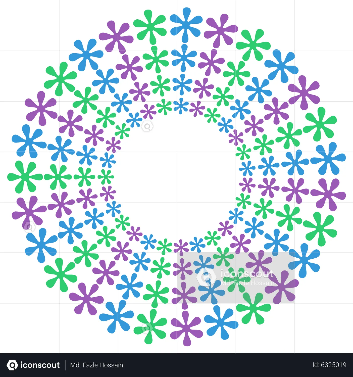 Circular Flowers Loader Animated Icon Download In Json Lottie Or Mp4