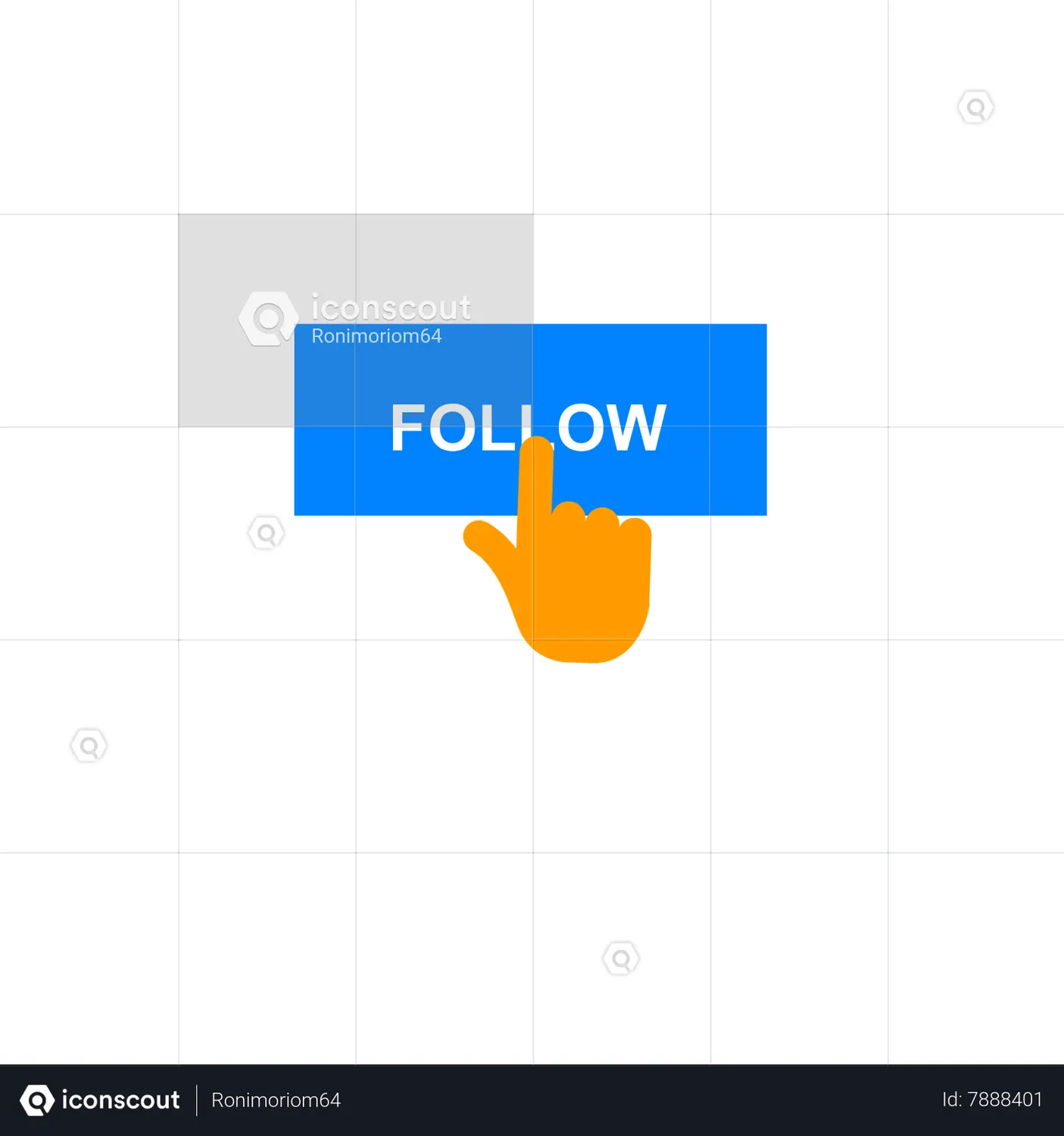 Click Follow Button Animated Icon - Free Download Sign & Symbols ...