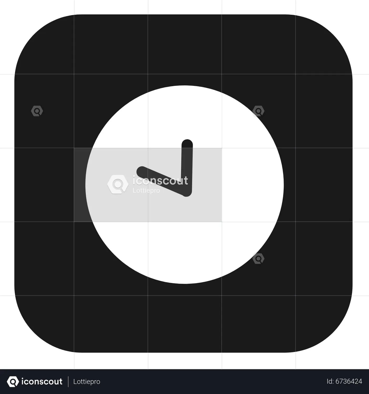 Clock Animated Icon download in JSON, LOTTIE or MP4 format