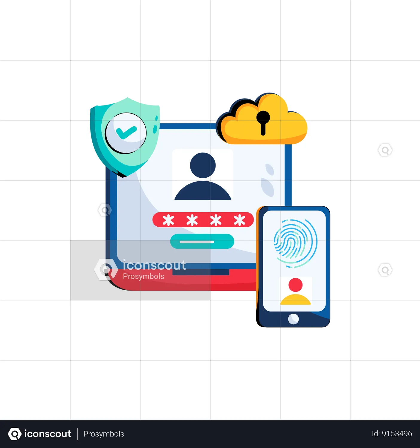 Cloud Authentication Animated Icon - Free Download Seo & Web Animated ...