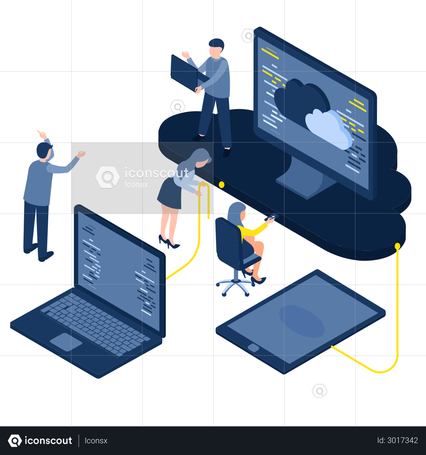 Cloud Computing Animation by Iconsx | LottieFiles