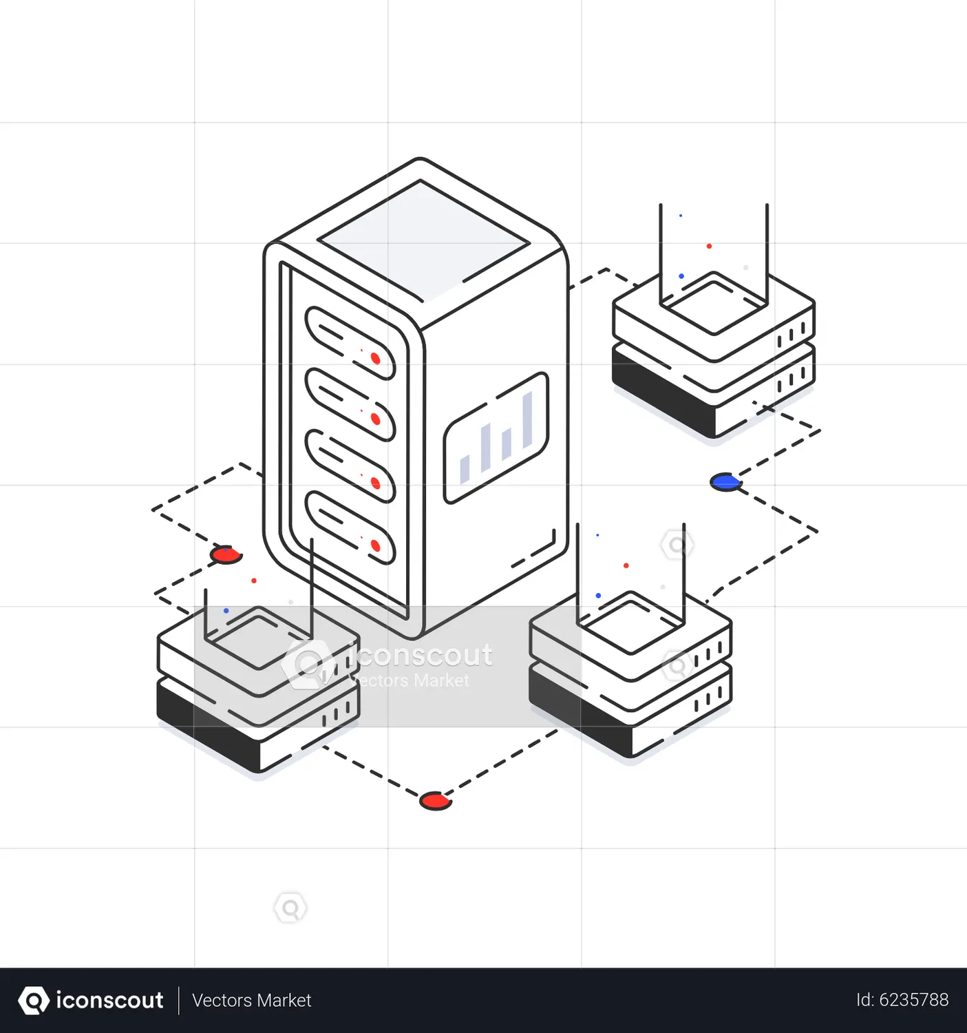 Cloud Database Animated Illustration download in JSON, LOTTIE or MP4 format