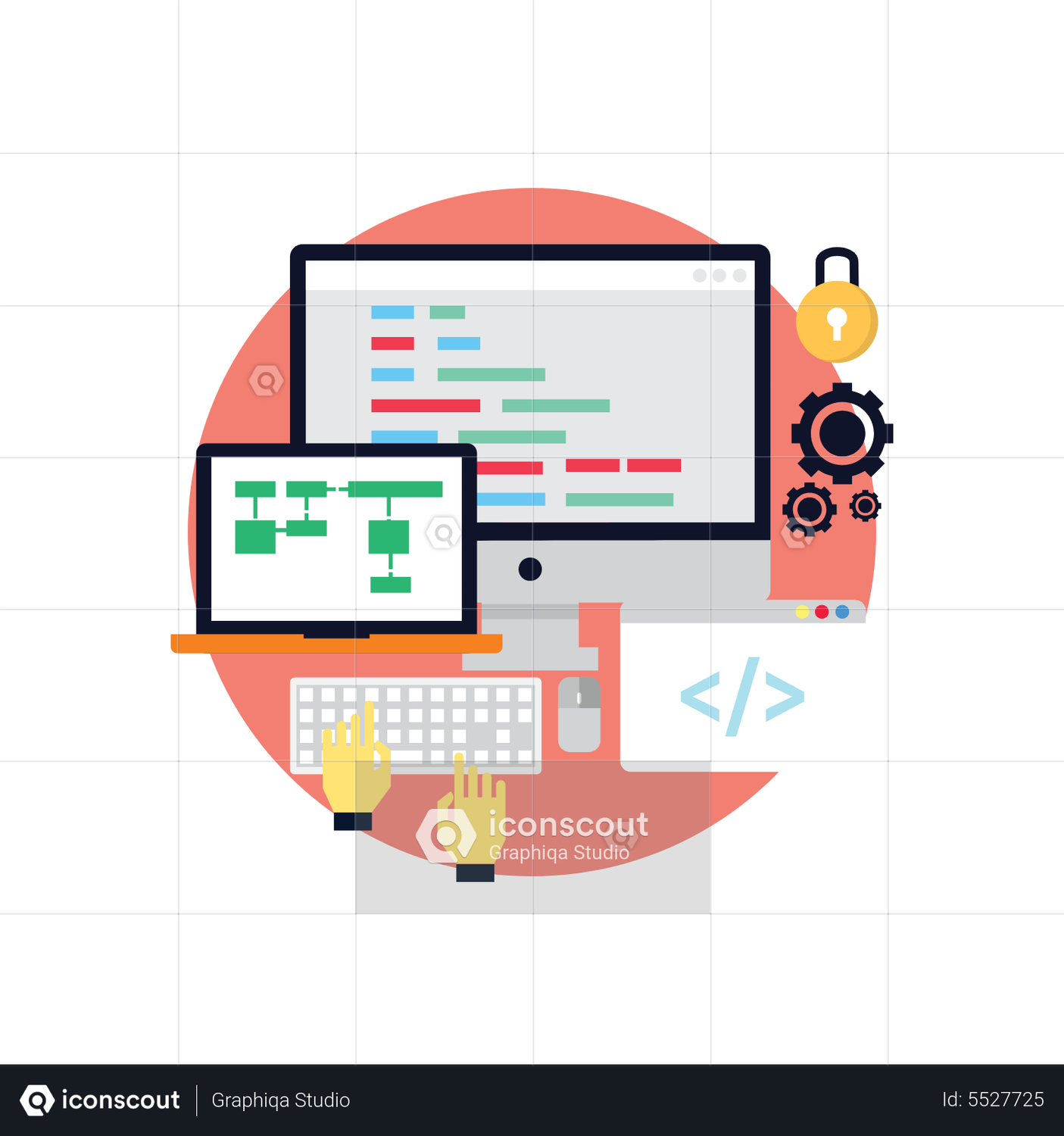 Coding Animation by Graphiqa Studio | LottieFiles