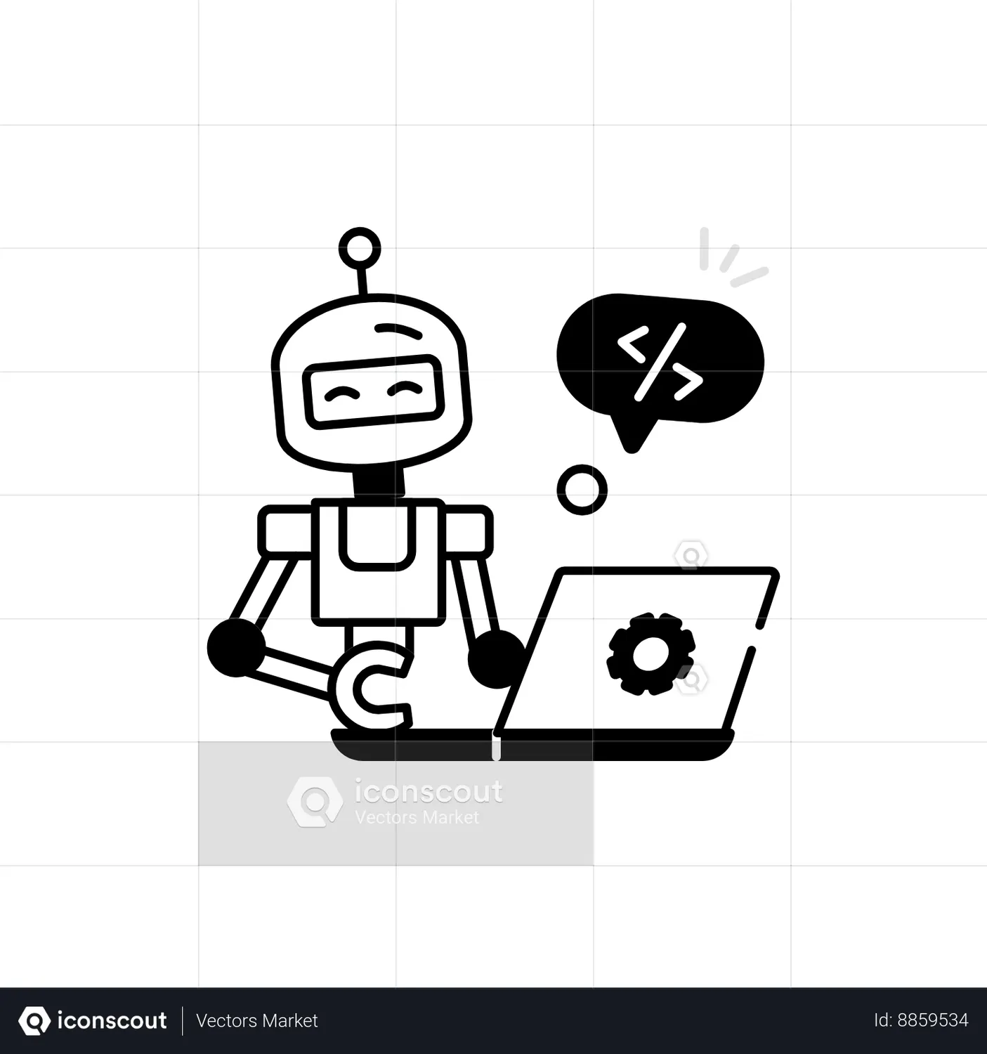 Coding Robot Animated Icon - Free Download Science & Technology ...