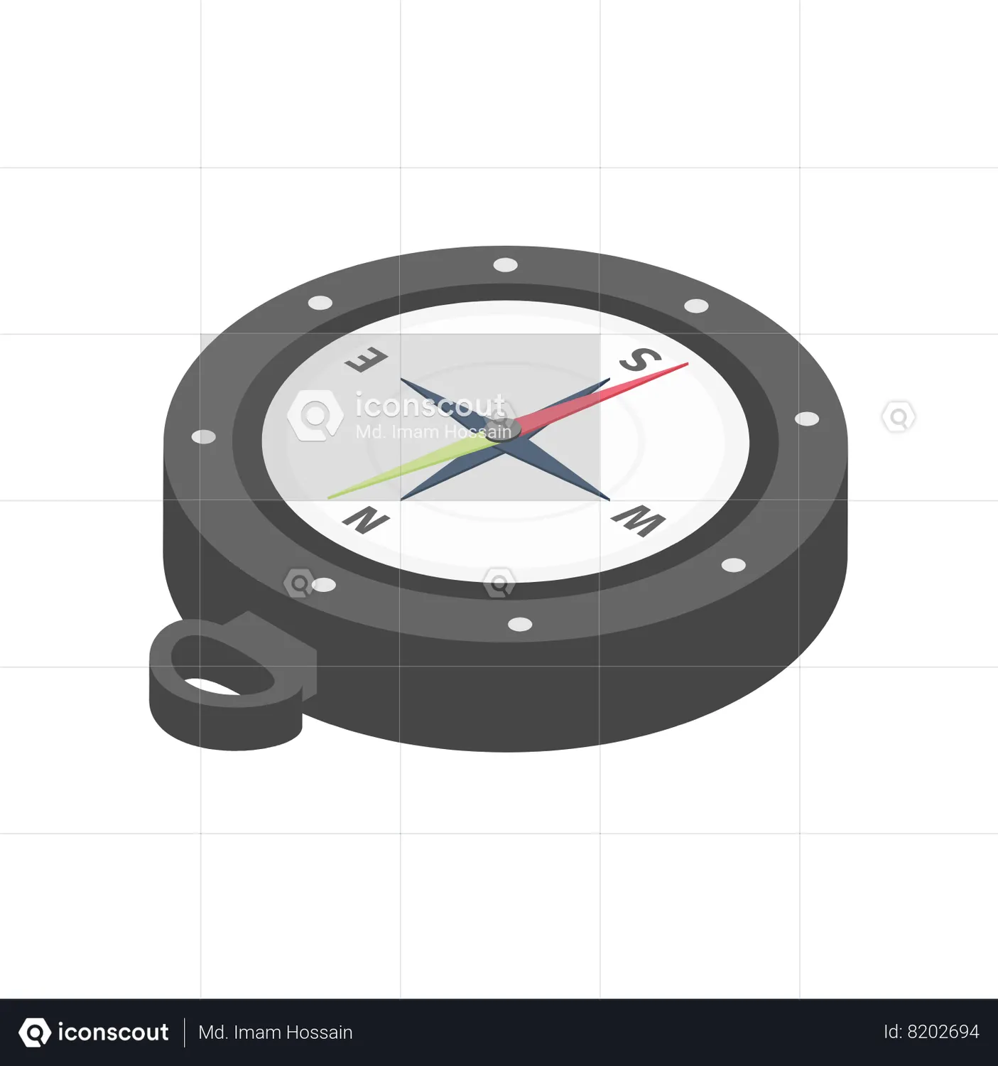 Compass Animated Icon download in JSON, LOTTIE or MP4 format