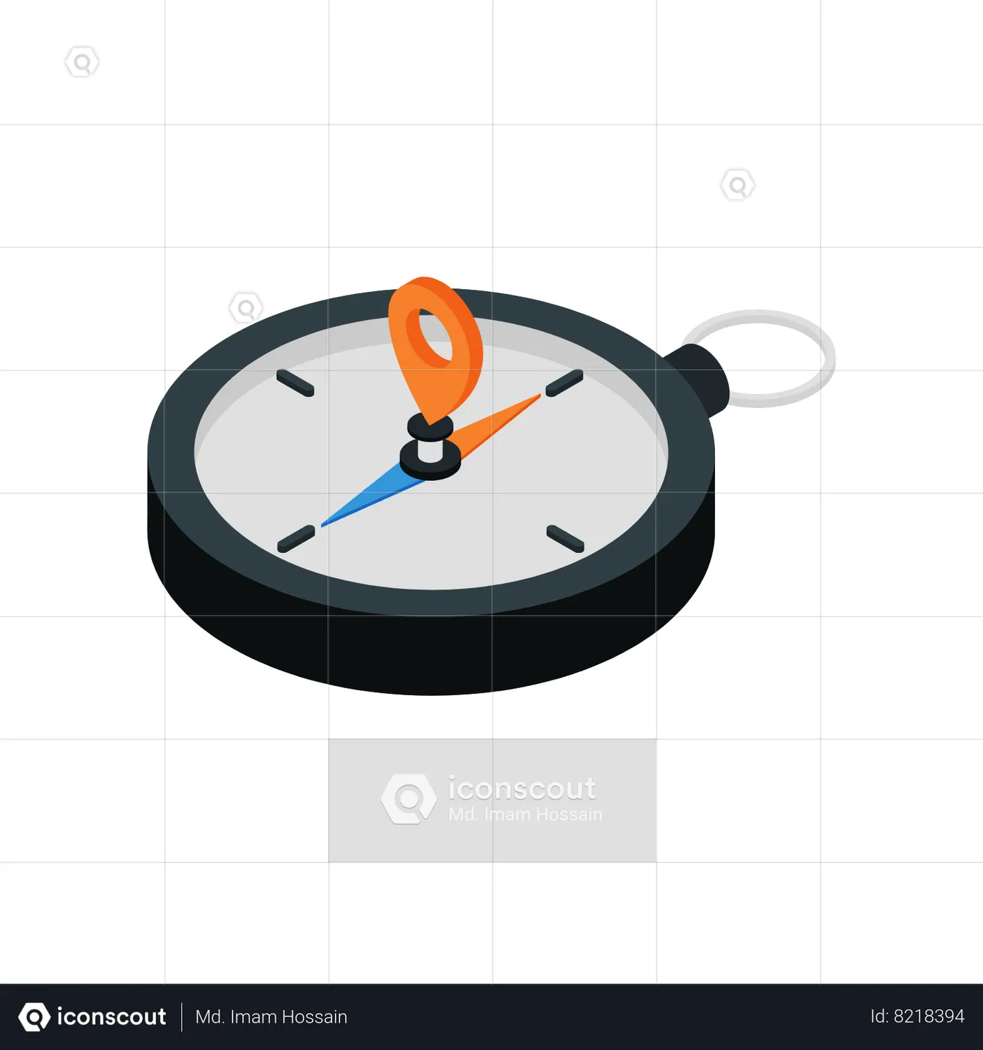 Compass Animated Icon download in JSON, LOTTIE or MP4 format