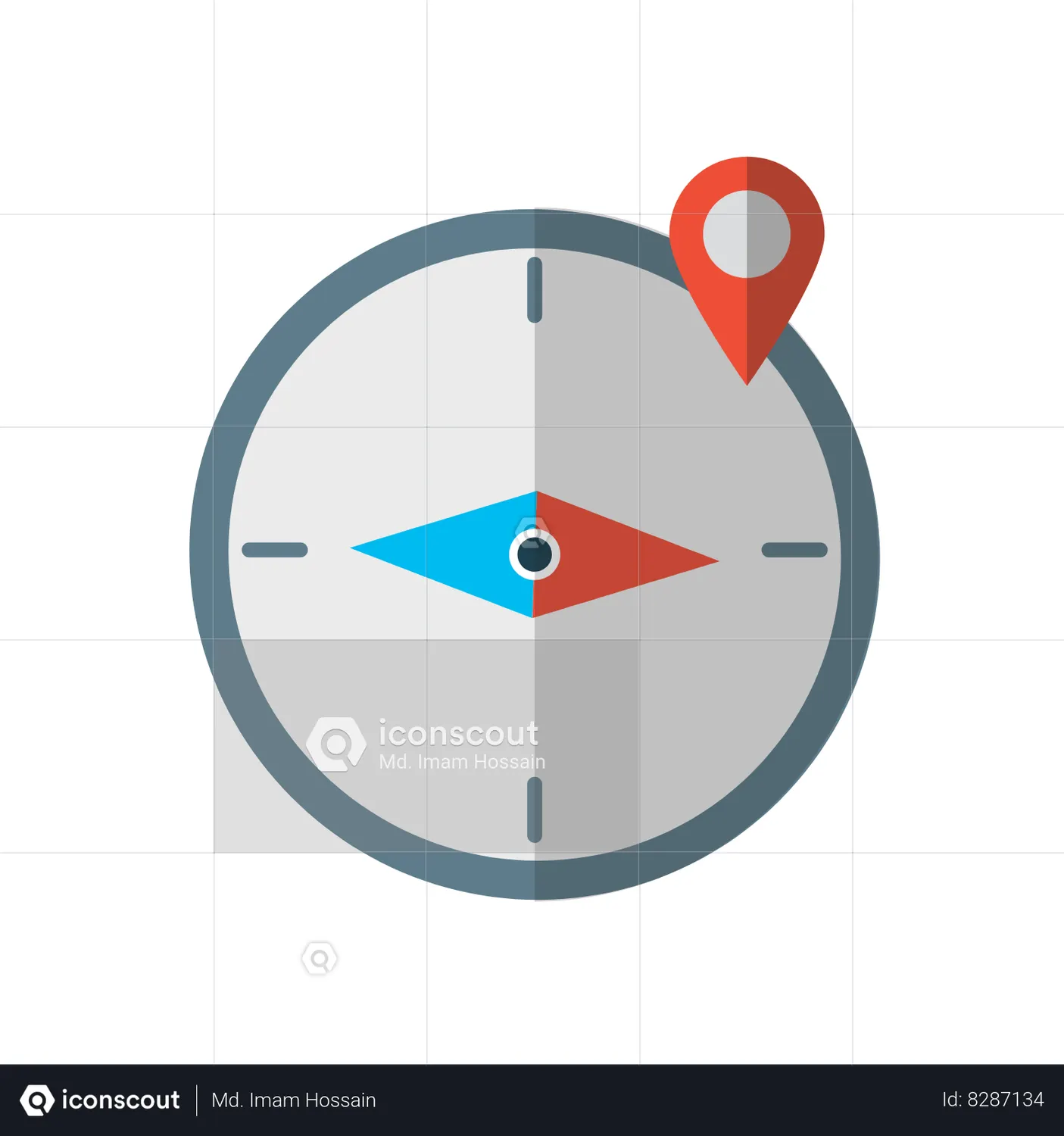 Compass Animated Icon download in JSON, LOTTIE or MP4 format