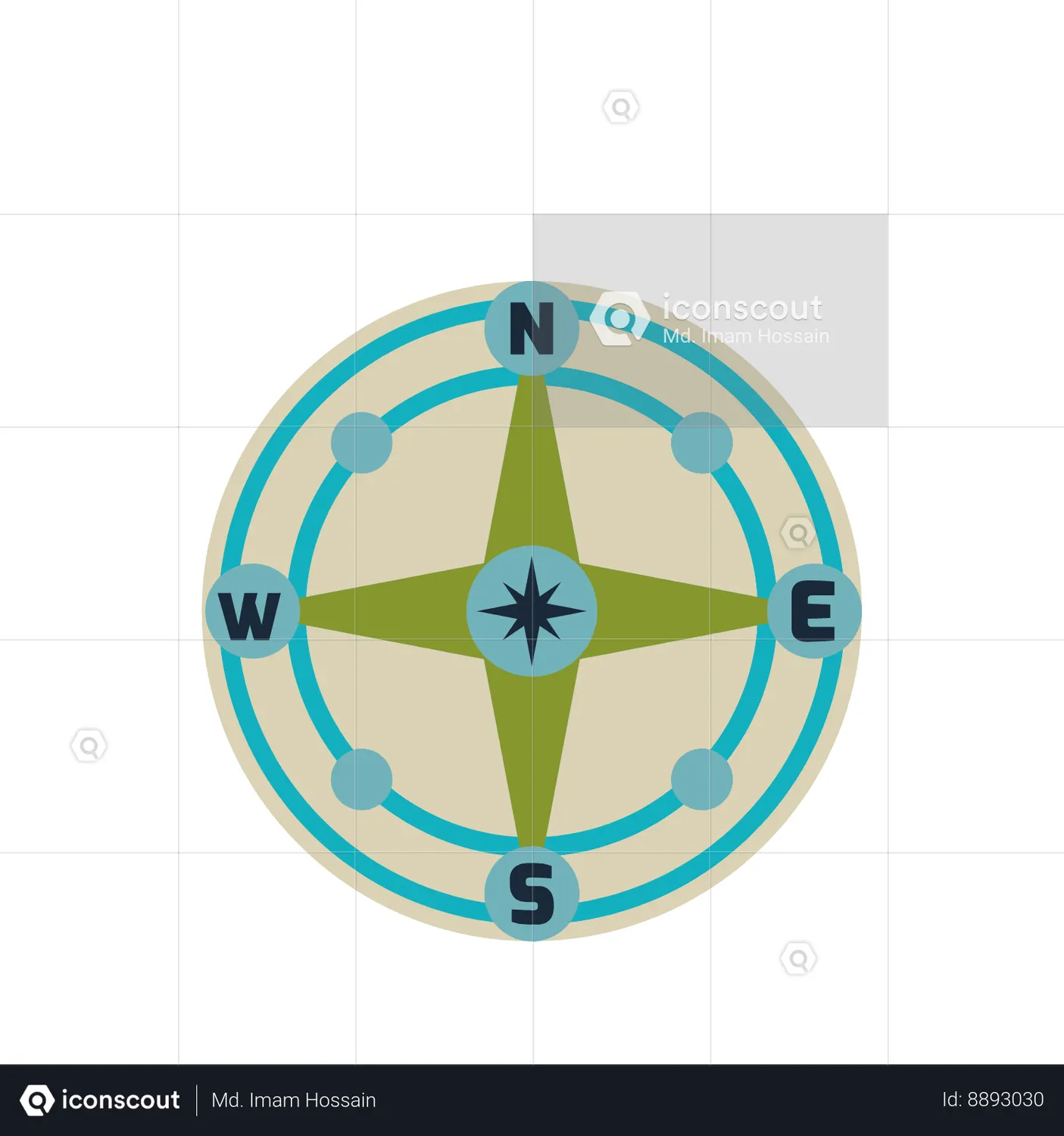 Compass Animated Icon download in JSON, LOTTIE or MP4 format