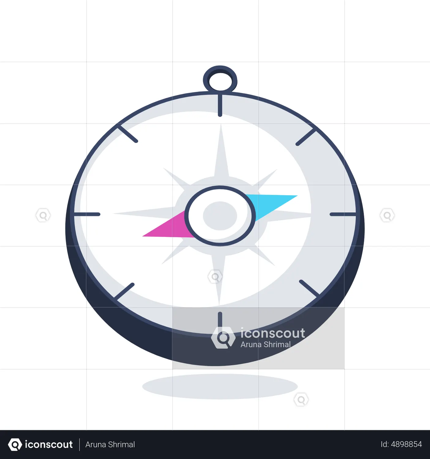 Compass Animated Icon download in JSON, LOTTIE or MP4 format