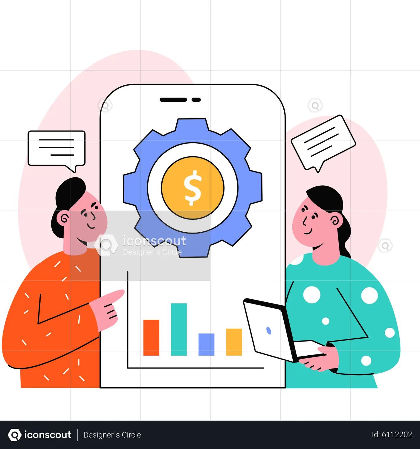 Cost Management Animated Illustration download in JSON, LOTTIE or MP4 ...