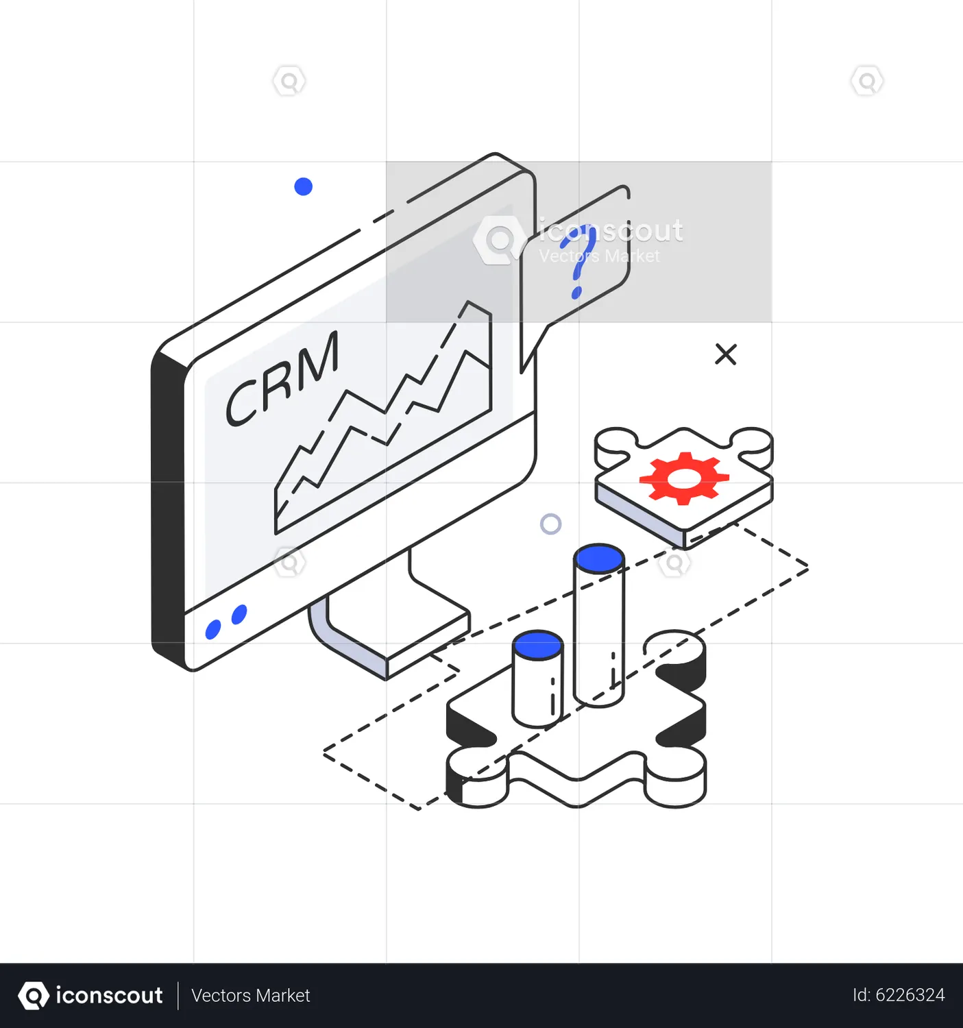 Crm Solution Animated Icon download in JSON, LOTTIE or MP4 format