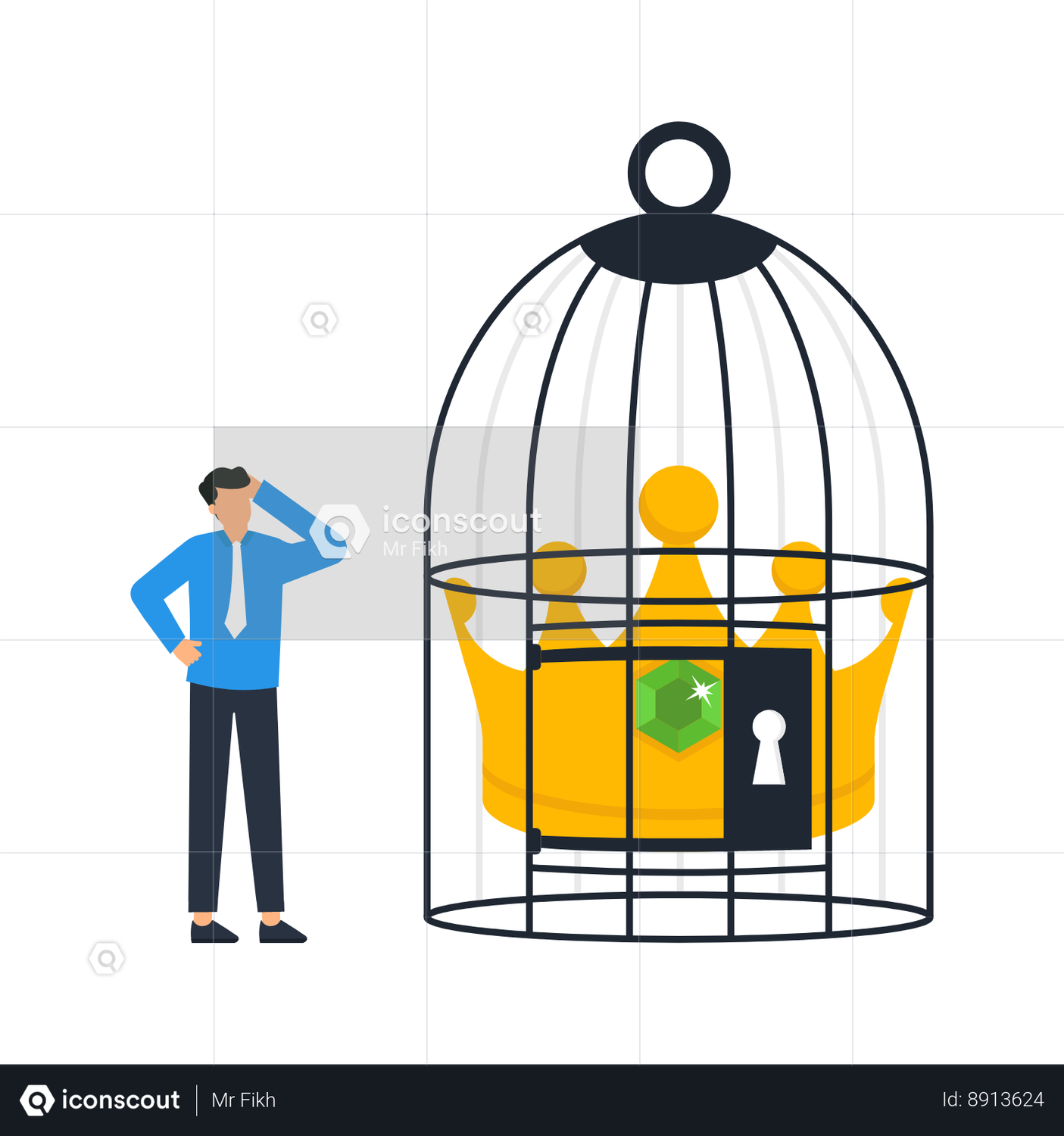 Crown in the cage Animation by Mr Fikh | LottieFiles