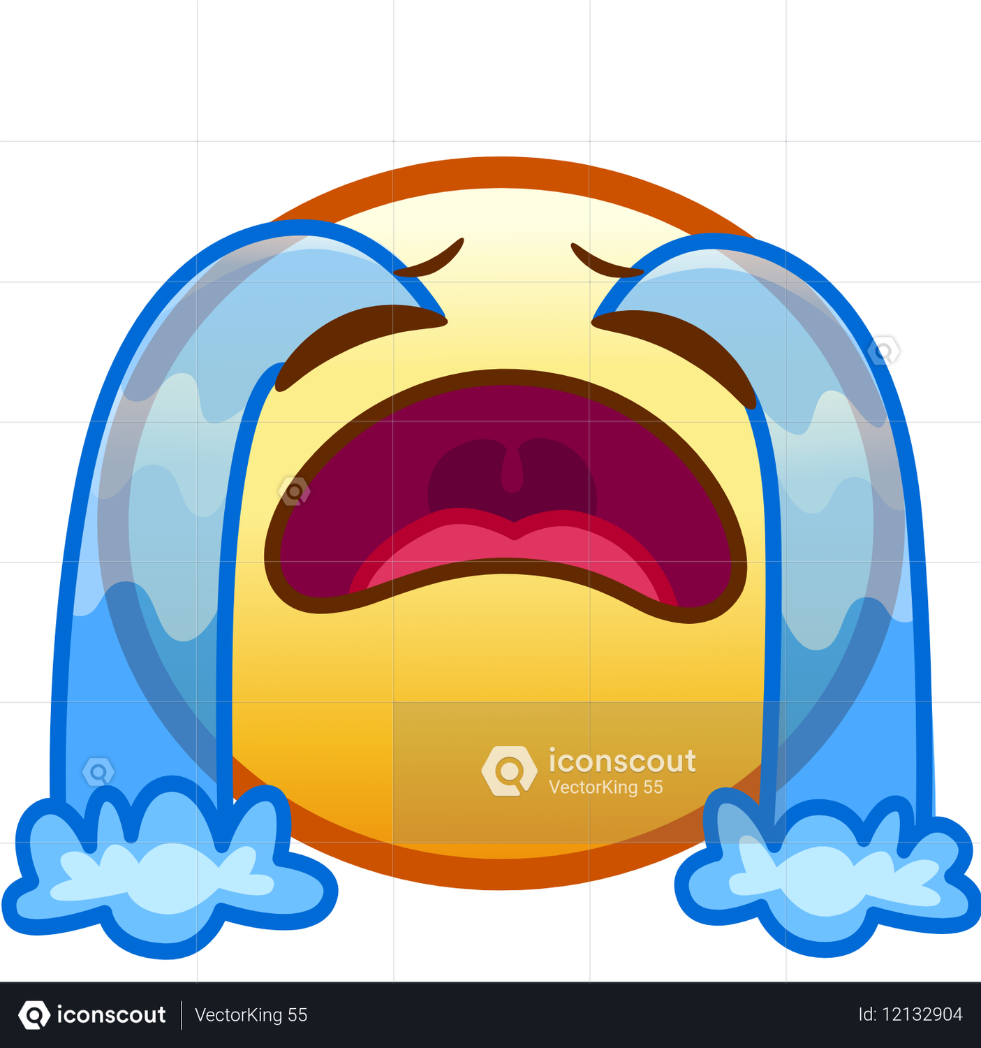 Crying Face Emoji Animation by VectorKing 55 | LottieFiles