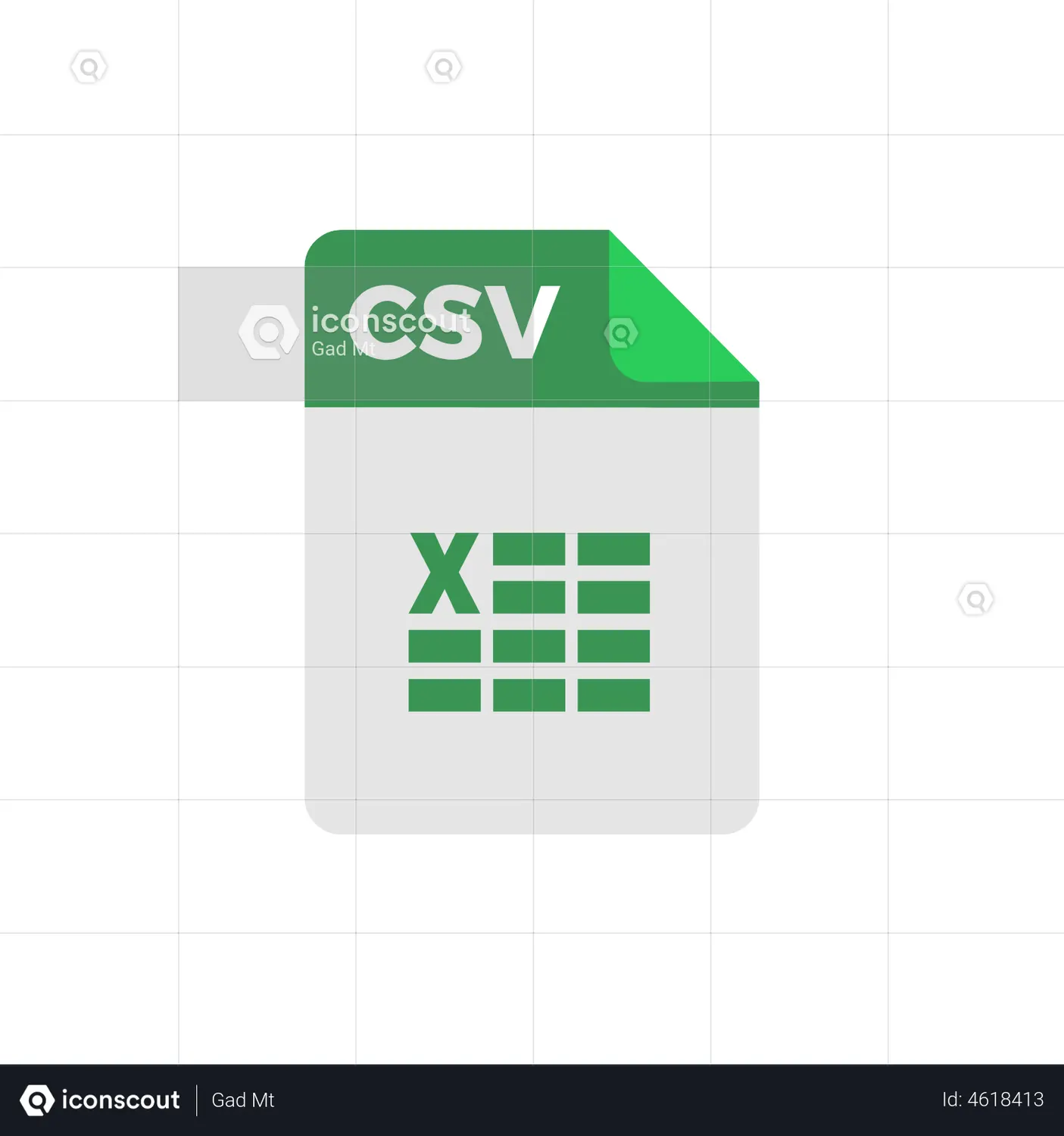 CSV File format extension Animated Icon download in JSON, LOTTIE or MP4 ...