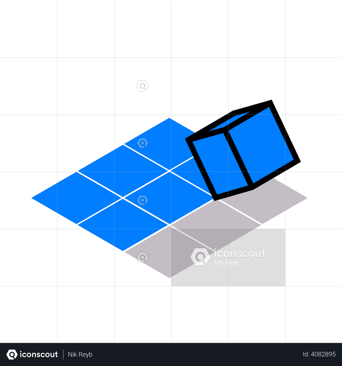 Cube Flipping Animation by Nik Reyb | LottieFiles
