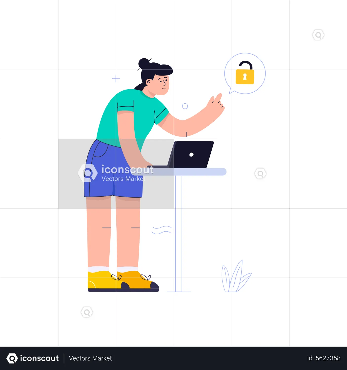 Cybersecurity Animated Illustration Download In Json Lottie Or Mp4 Format