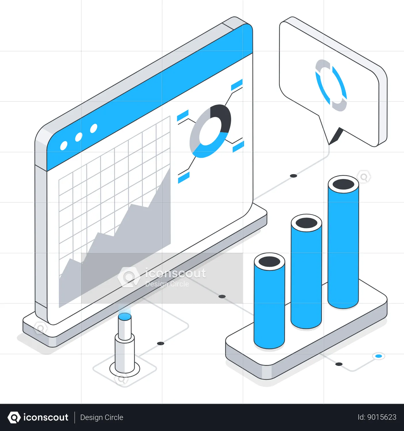 Dashboard Animated Illustration download in JSON, LOTTIE or MP4 format