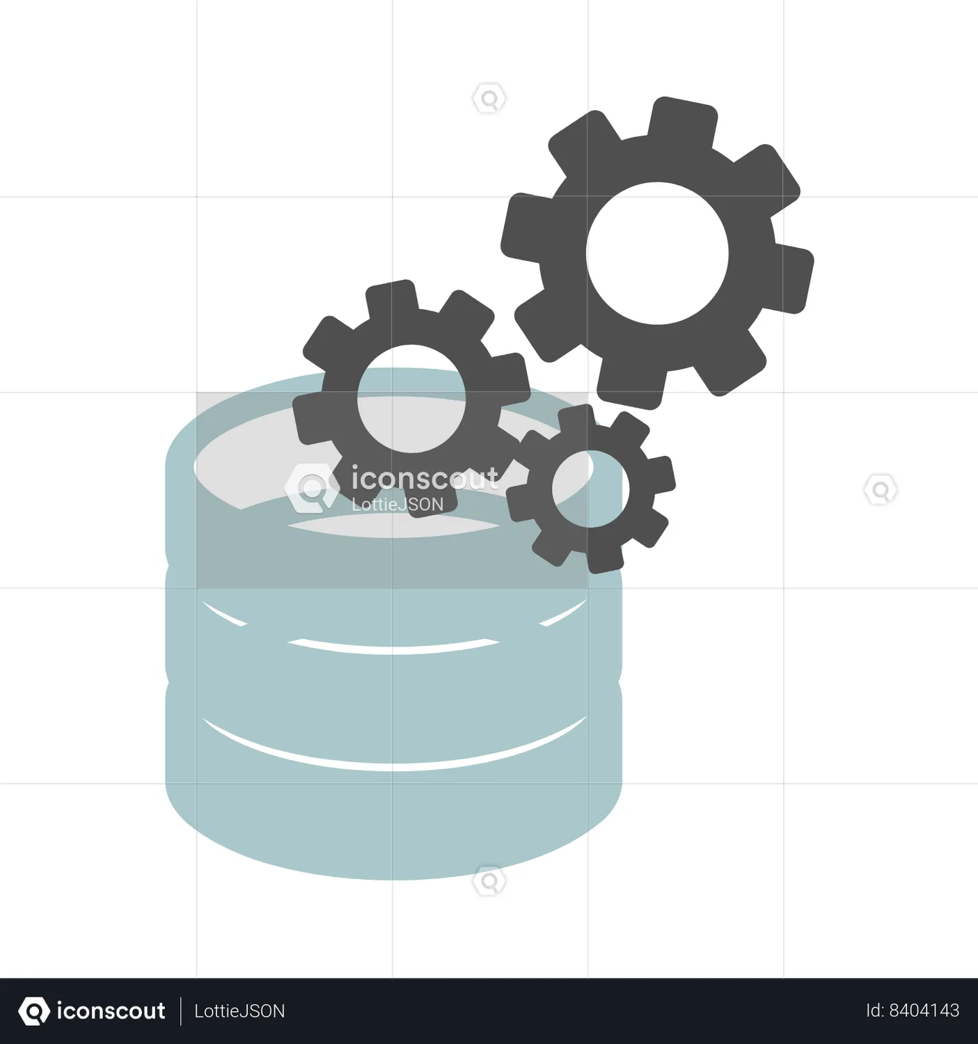 Database Animated Icon download in JSON, LOTTIE or MP4 format