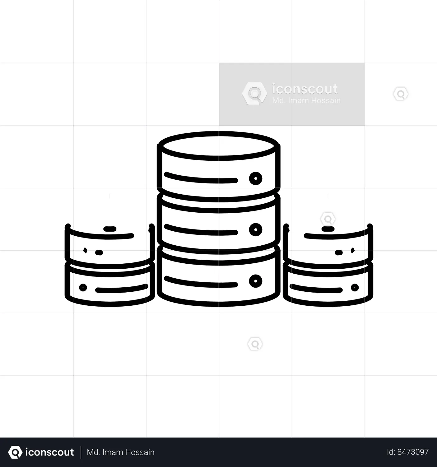 Database Animated Icon download in JSON, LOTTIE or MP4 format