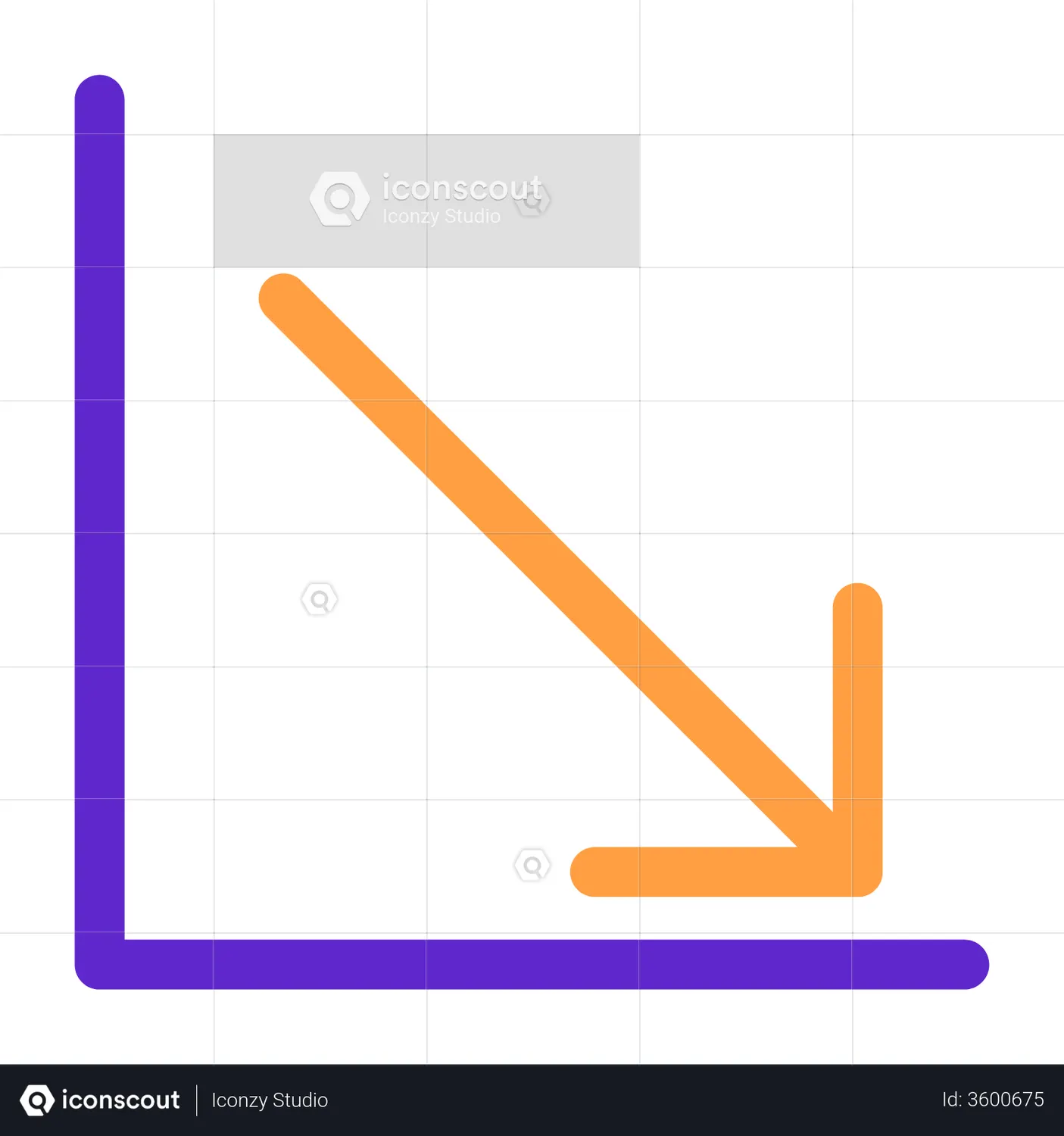 Decrease Chart Animated Icon download in JSON, LOTTIE or MP4 format