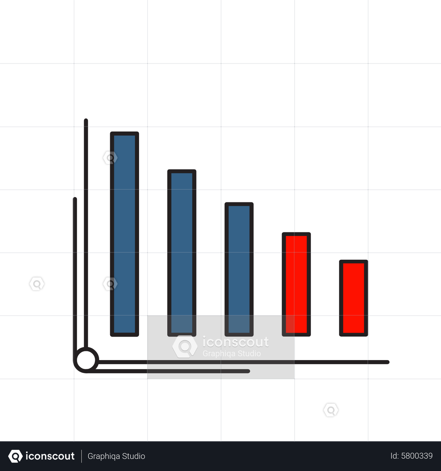 Decrease Chart Animation by Graphiqa Studio | LottieFiles