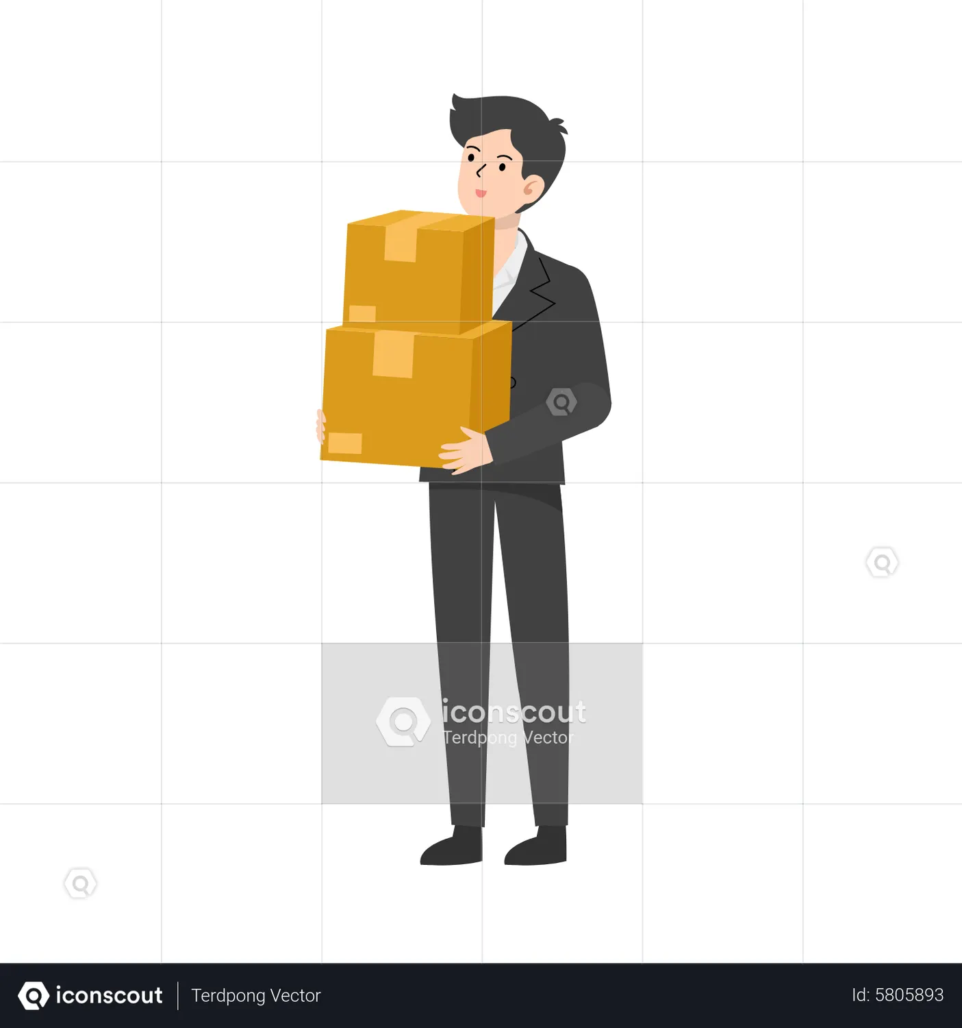 Delivering Parcels Animated Illustration download in JSON, LOTTIE or ...
