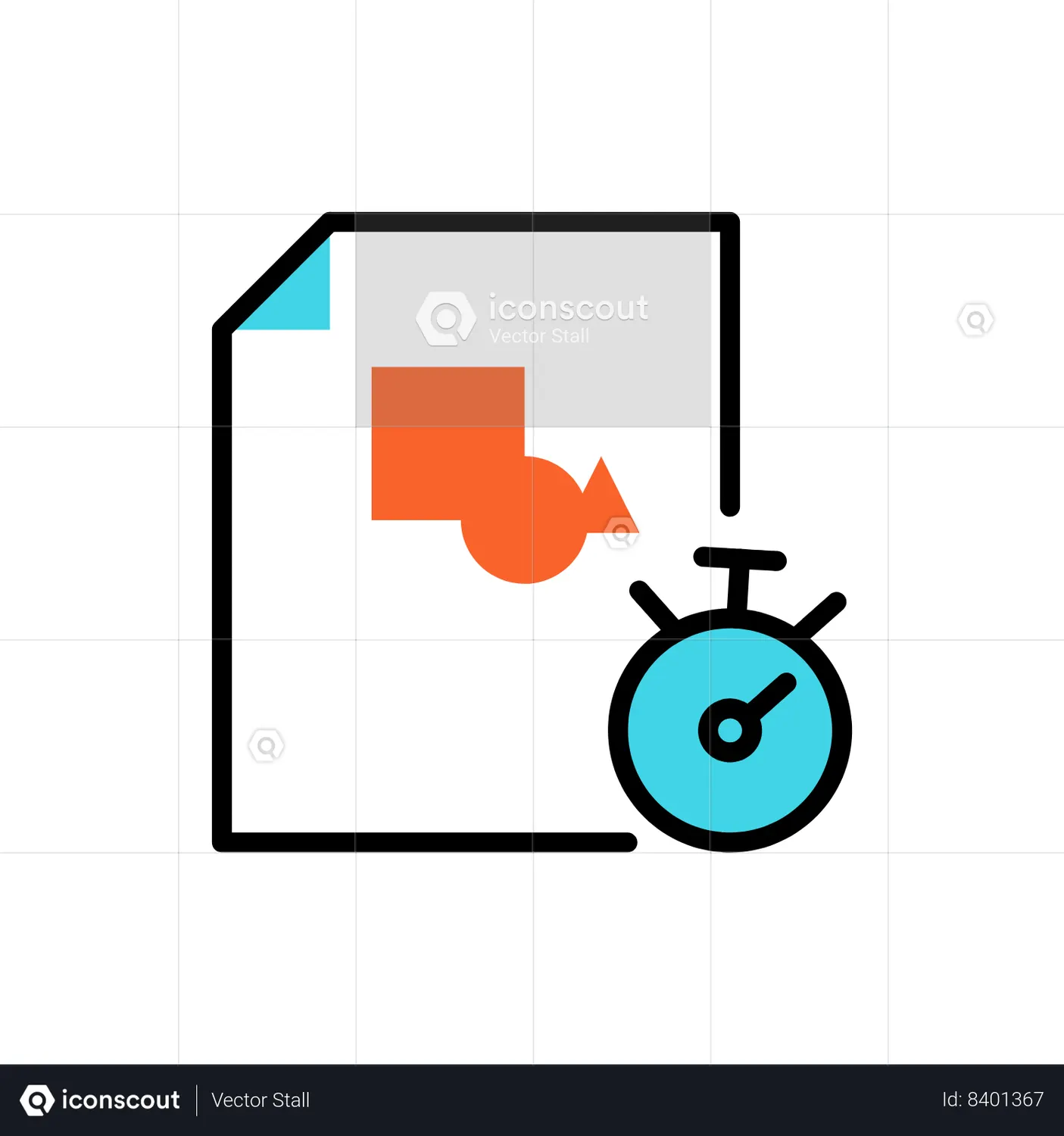 Design timing Animated Icon download in JSON, LOTTIE or MP4 format