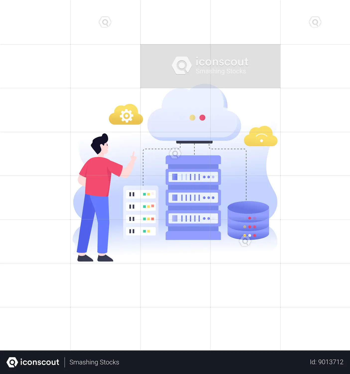 Distributed Database Animated Illustration download in JSON, LOTTIE or ...