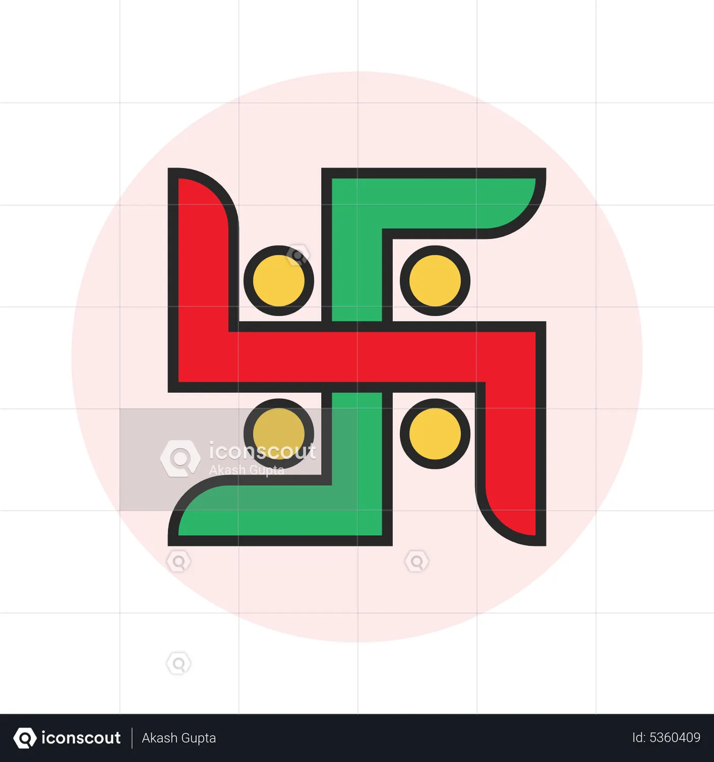 Diwali Swastik Animated Icon Download In Json Lottie Or Mp4 Format